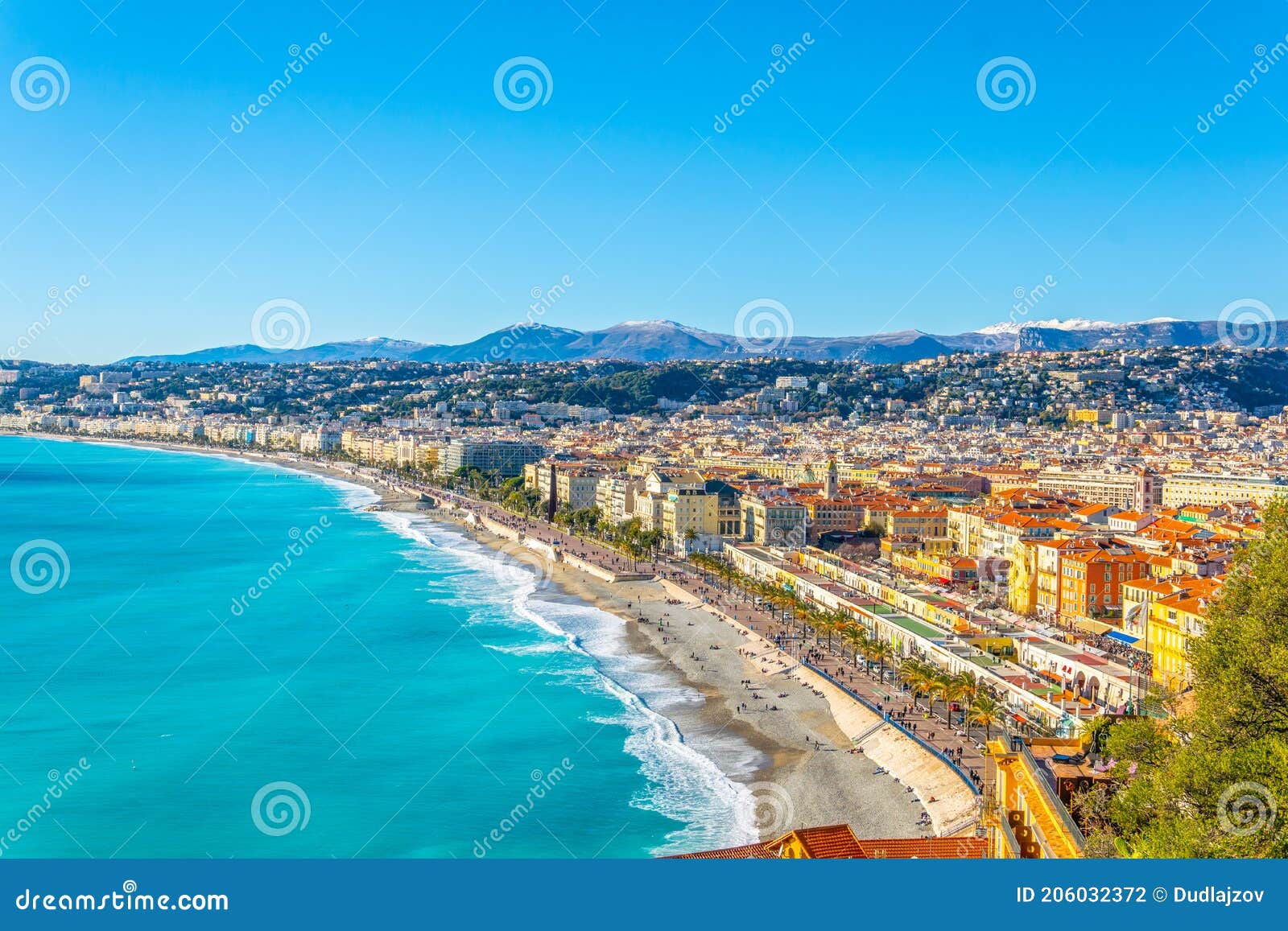 Seaside of Nice, France stock photo. Image of luxury - 206032372