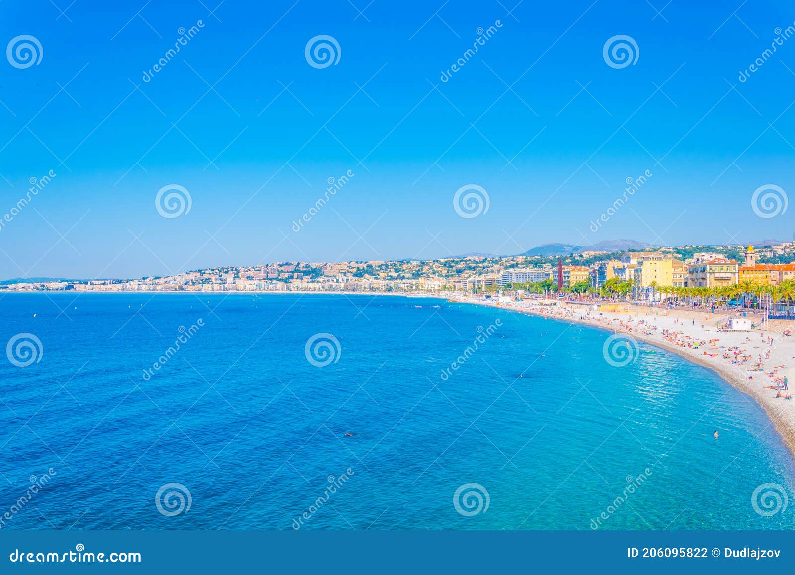 Seaside of Nice, France stock photo. Image of seafront - 206095822