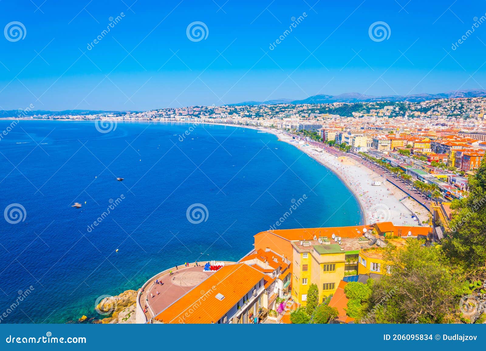 Seaside of Nice, France stock photo. Image of vacation - 206095834