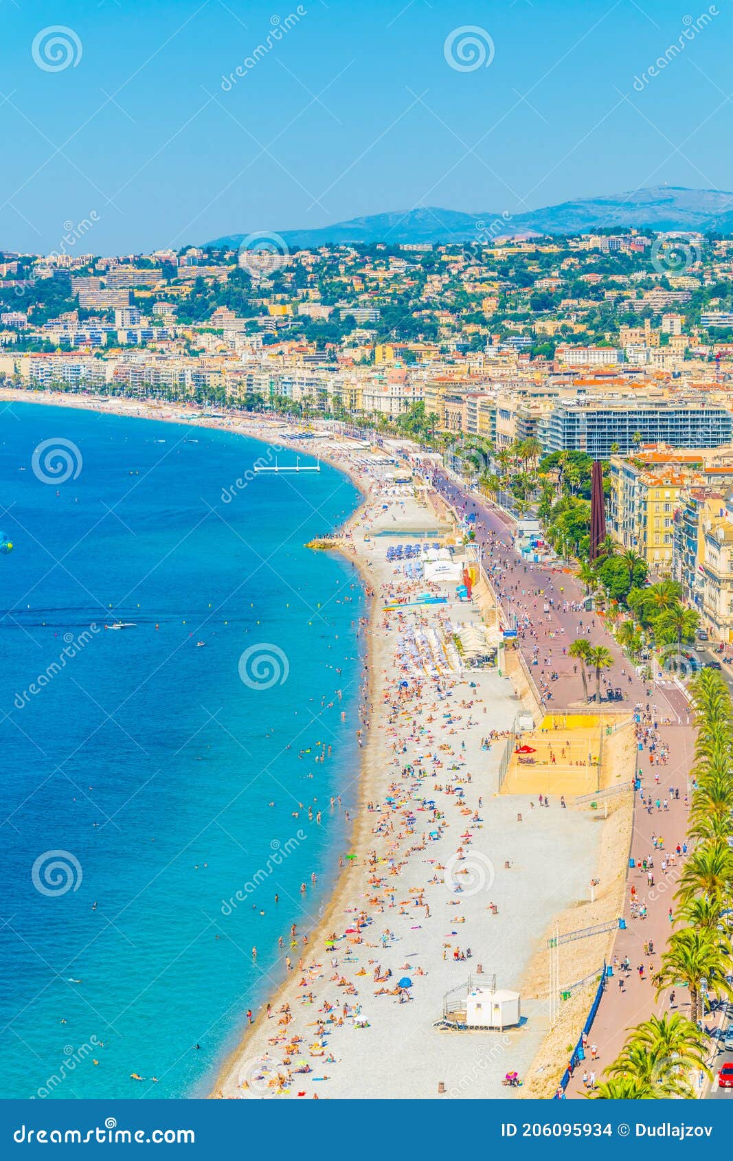 Seaside of Nice, France editorial stock image. Image of french - 206095934