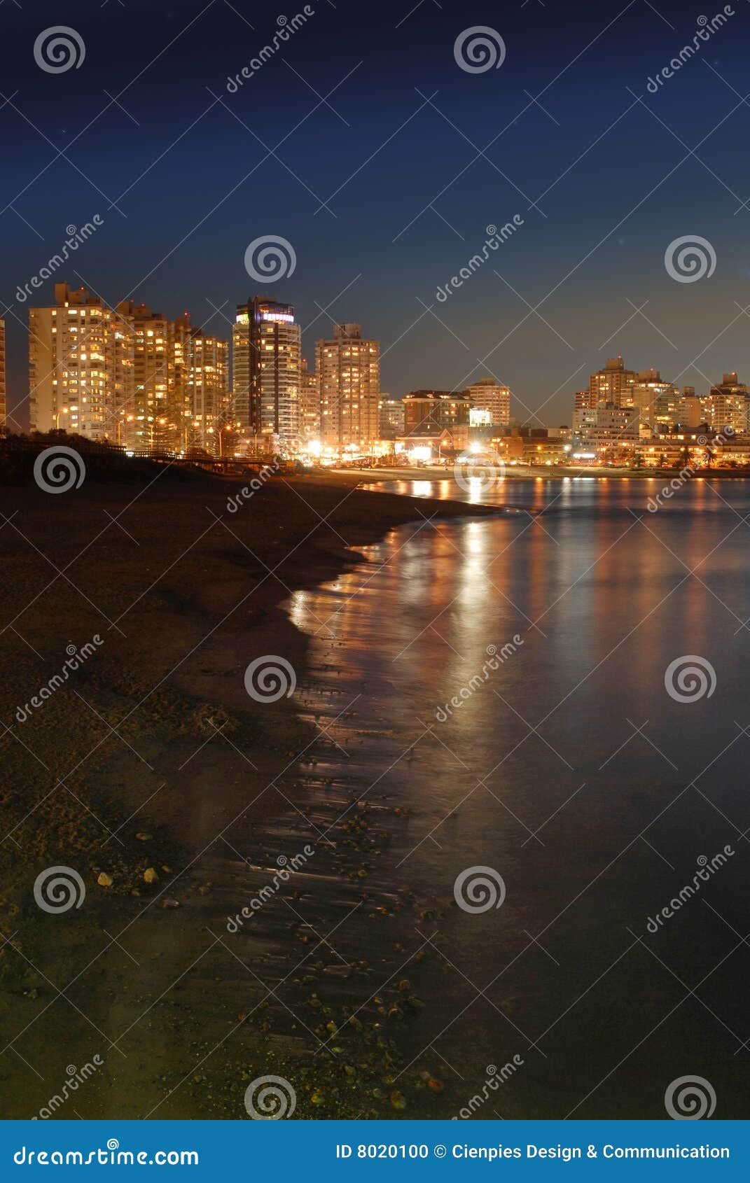 Seaside at night stock photo. Image of island, landscape - 8020100