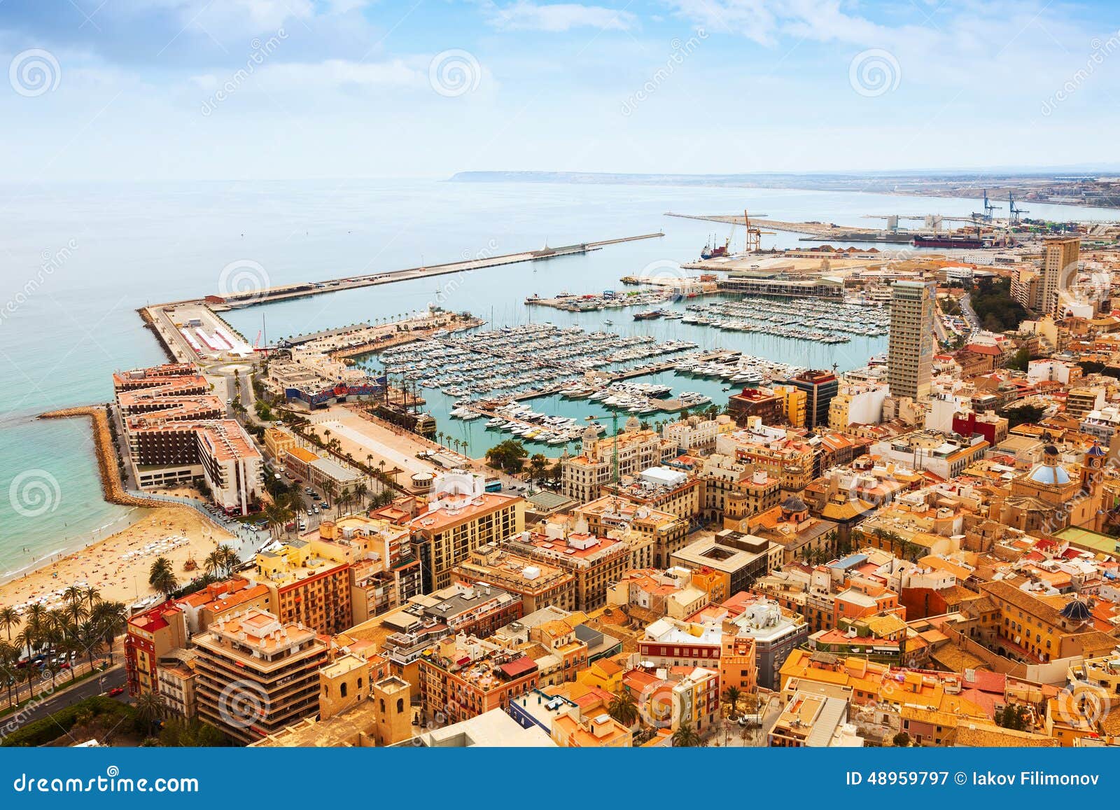 Seaside Part of Alicante and Port. Spain Stock Image - Image of ...