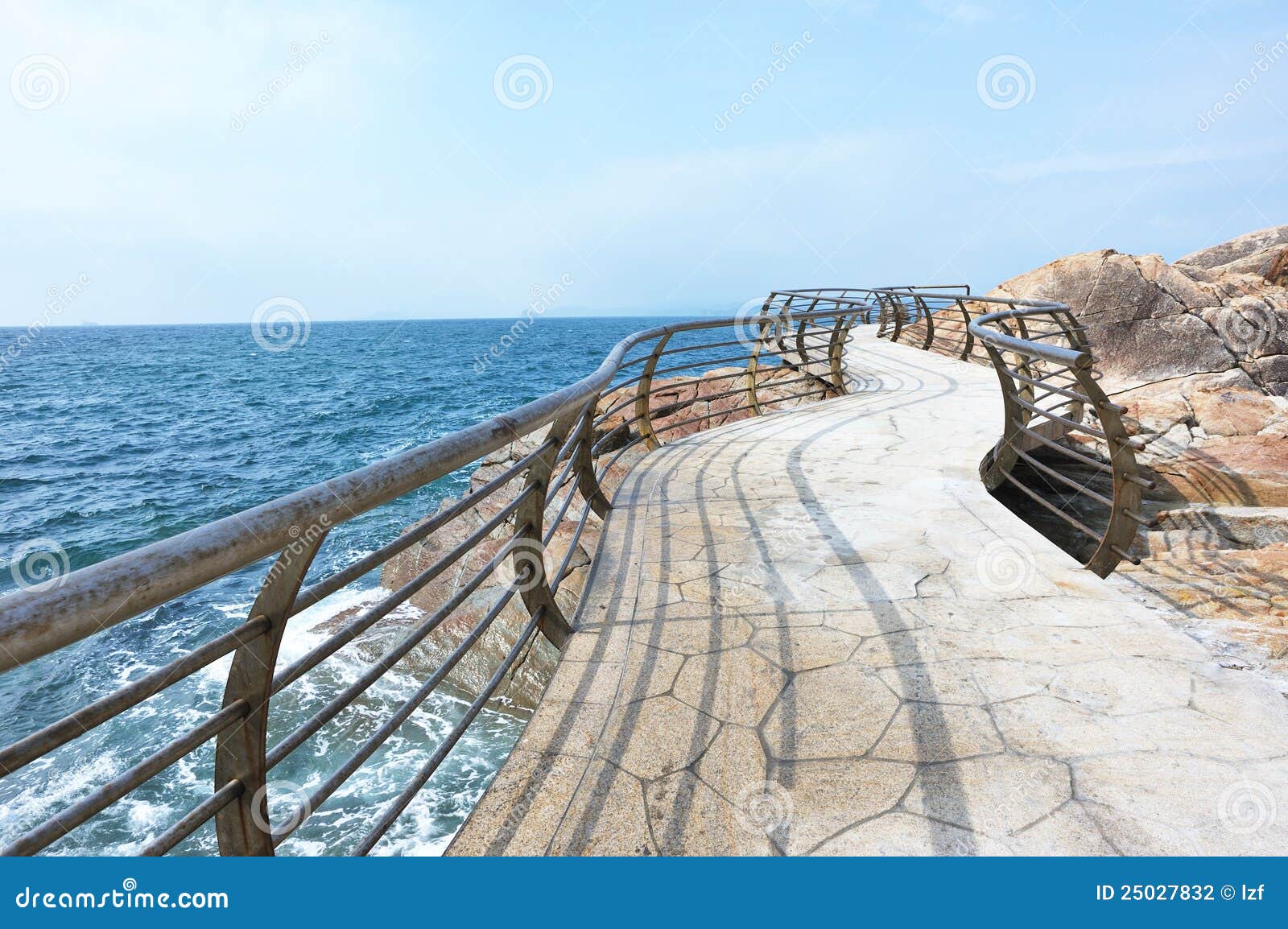 Seaside plank road stock photo. Image of building, break - 25027832