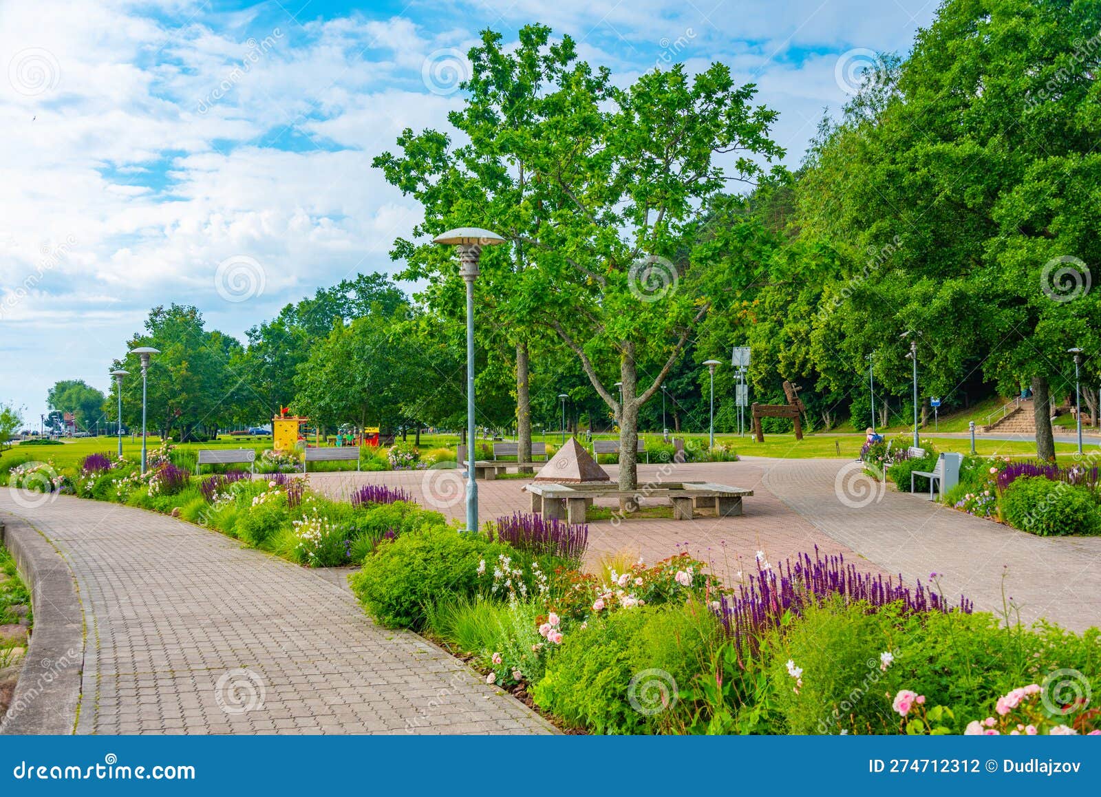 Seaside Promenade at Juodkrante in Lithuania Stock Photo - Image of ...