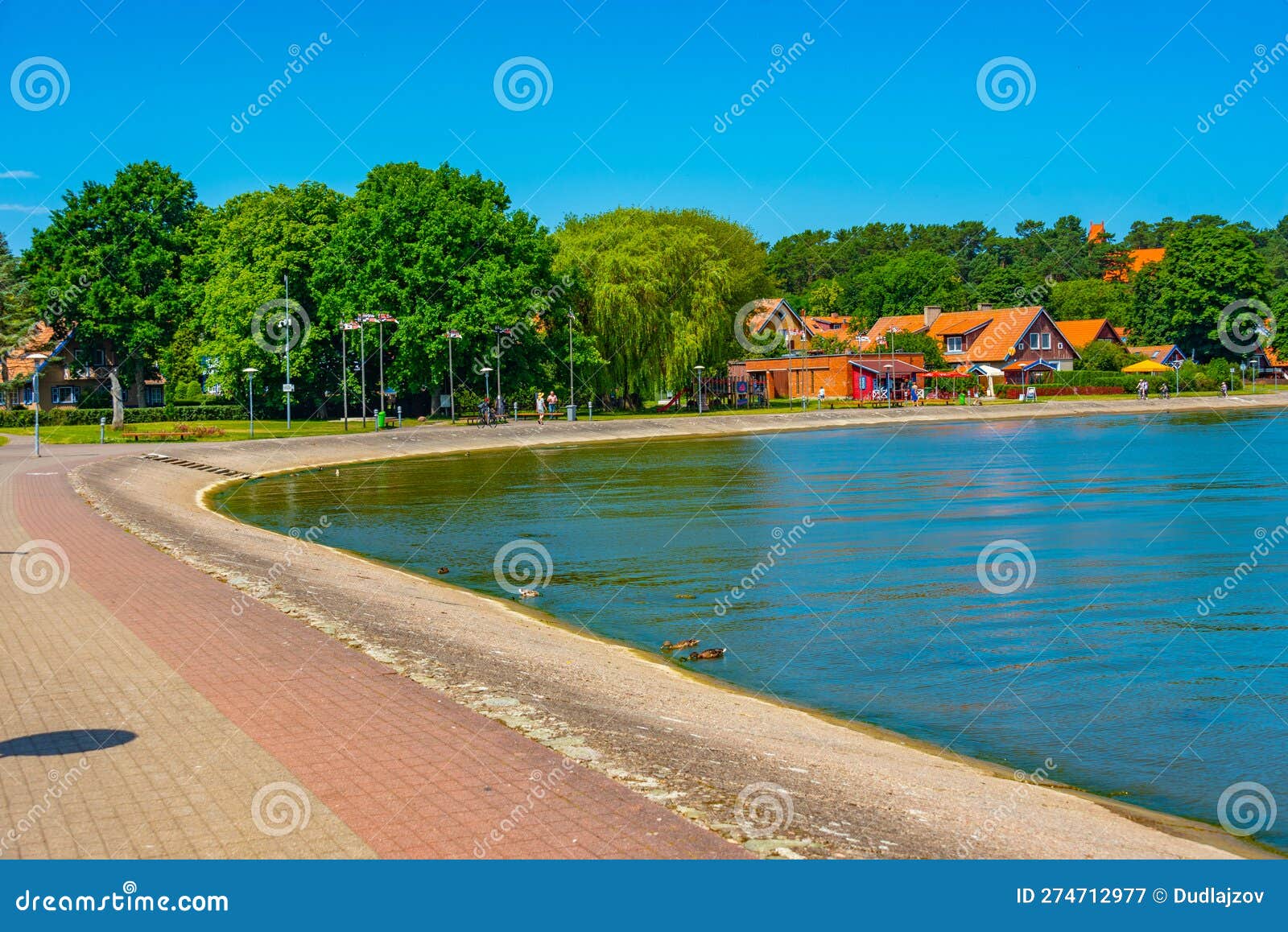 Seaside Promenade at Nida in Lithuania Stock Image - Image of quay ...