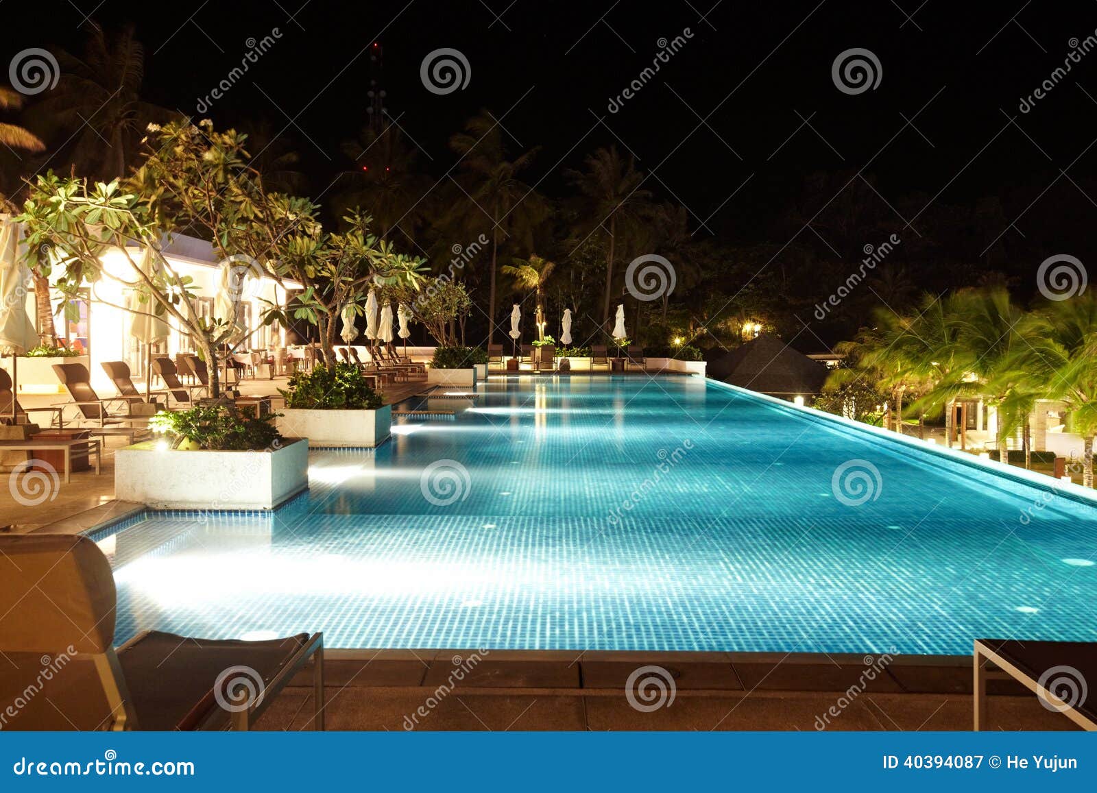 Seaside resort at night stock image. Image of seaside - 40394087