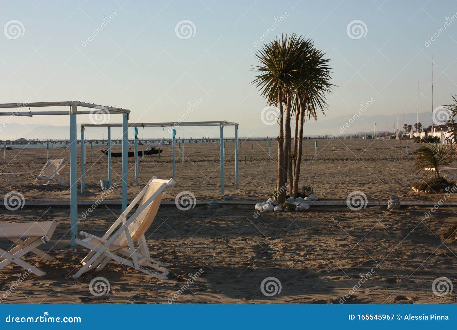 Seaside Resorts in the Winter, Deserted, Desolate. Sandy Beach in ...