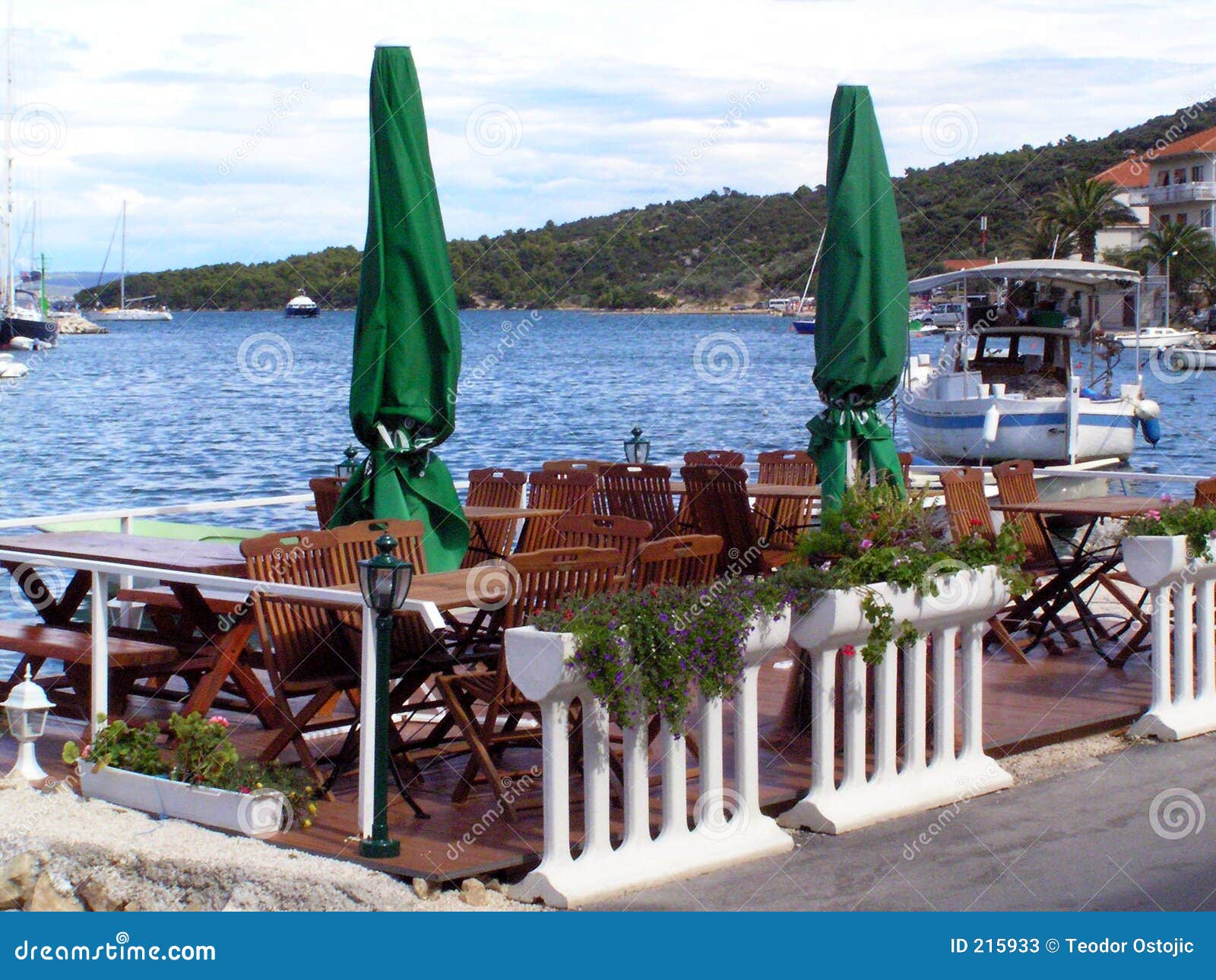 Seaside restaurant stock image. Image of seaside, croatia - 215933