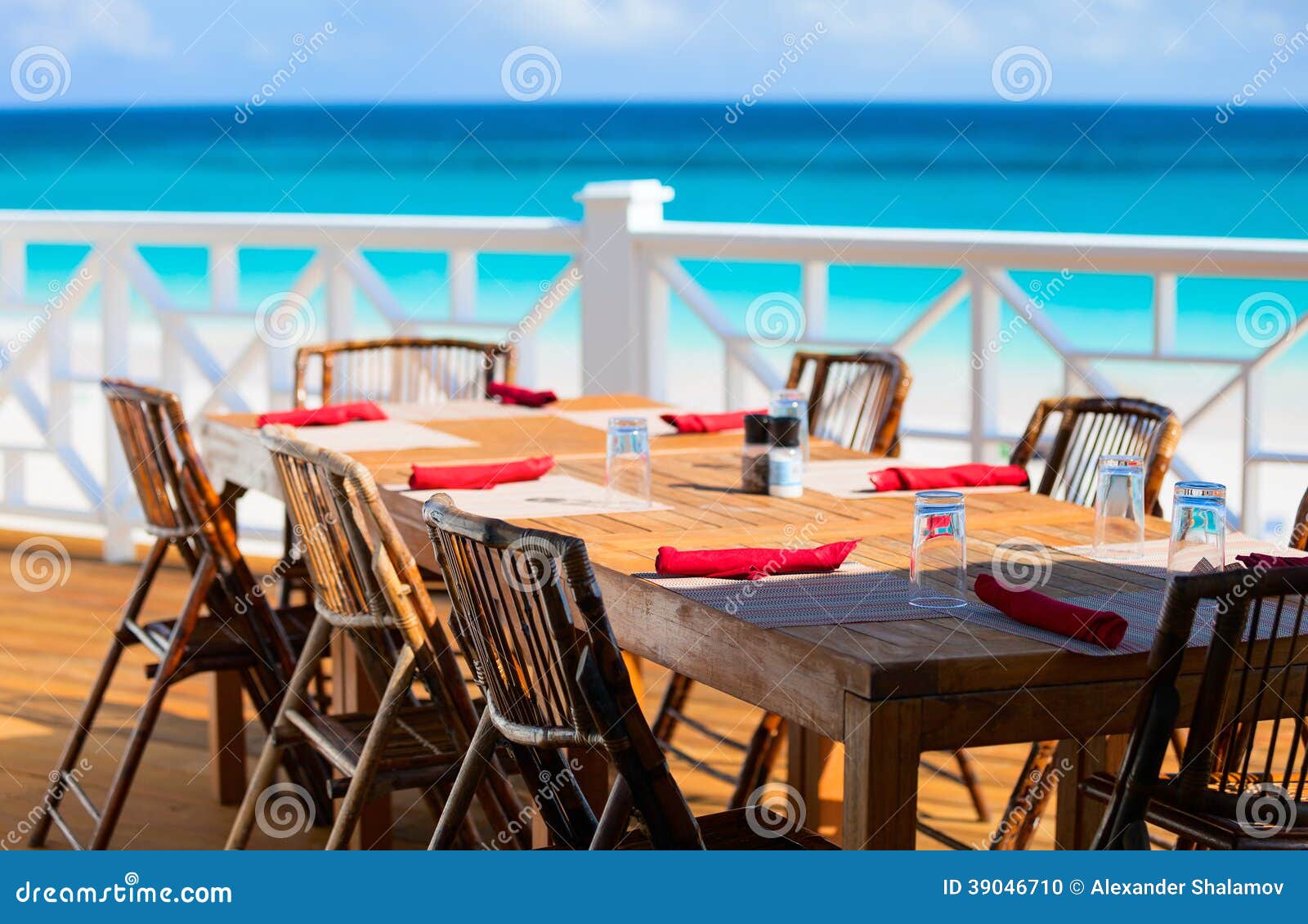 Seaside restaurant stock photo. Image of dining, table - 39046710