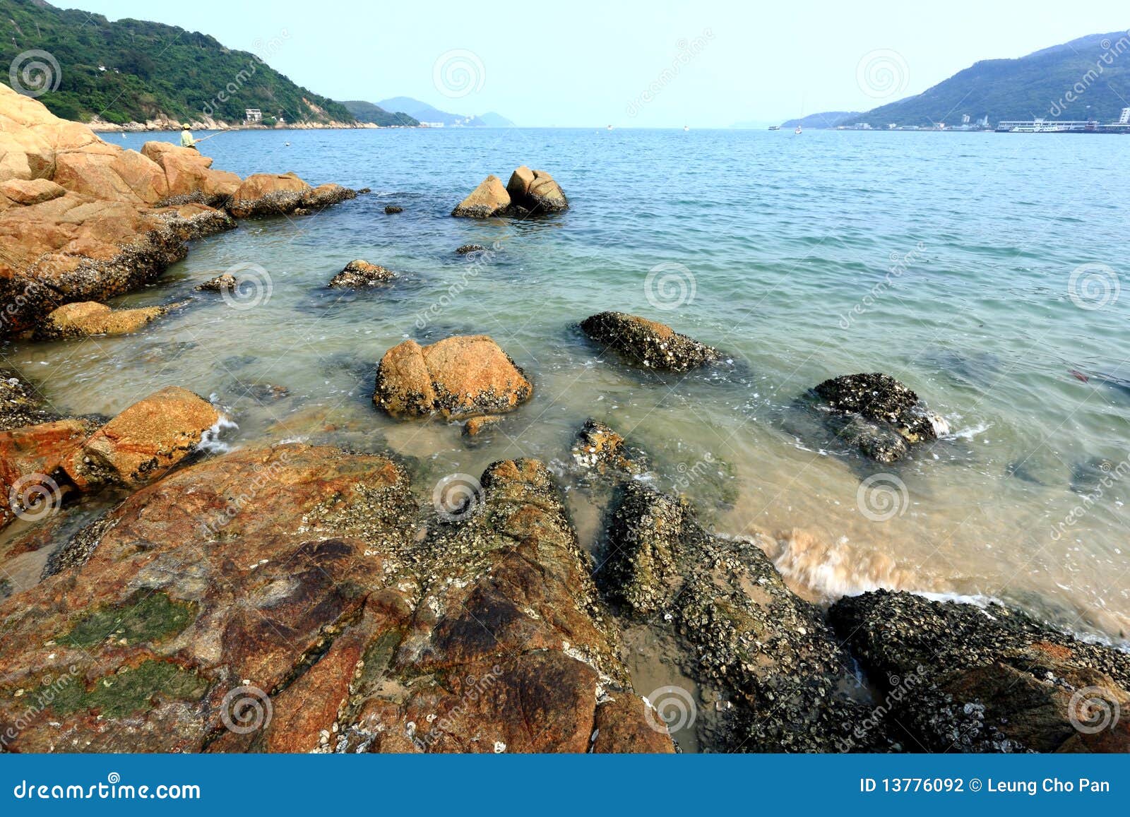 Seaside with rock stock photo. Image of night, kong, scenic - 13776092