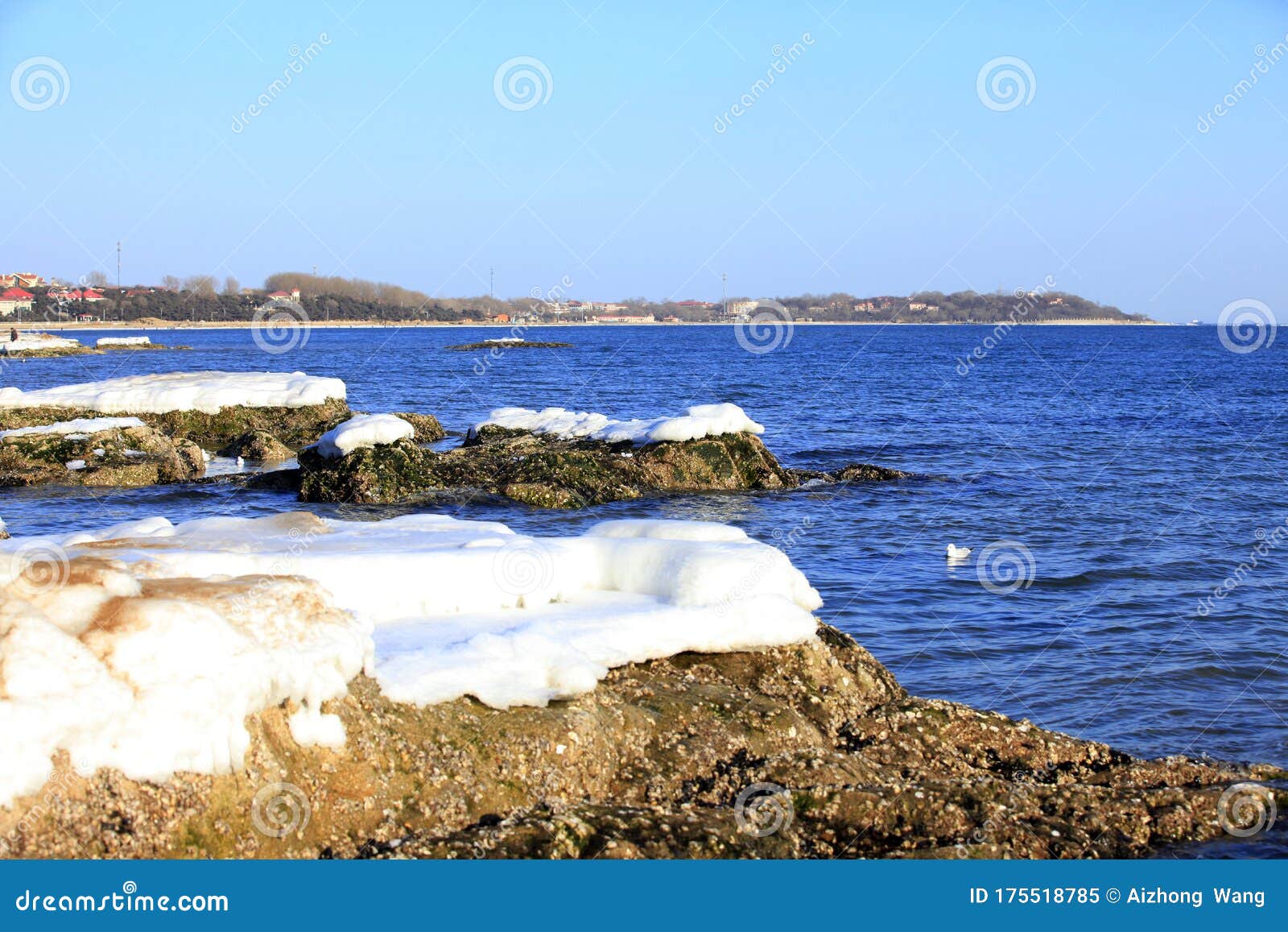 Seaside Scenery is in Winter Stock Image - Image of season, vacation ...