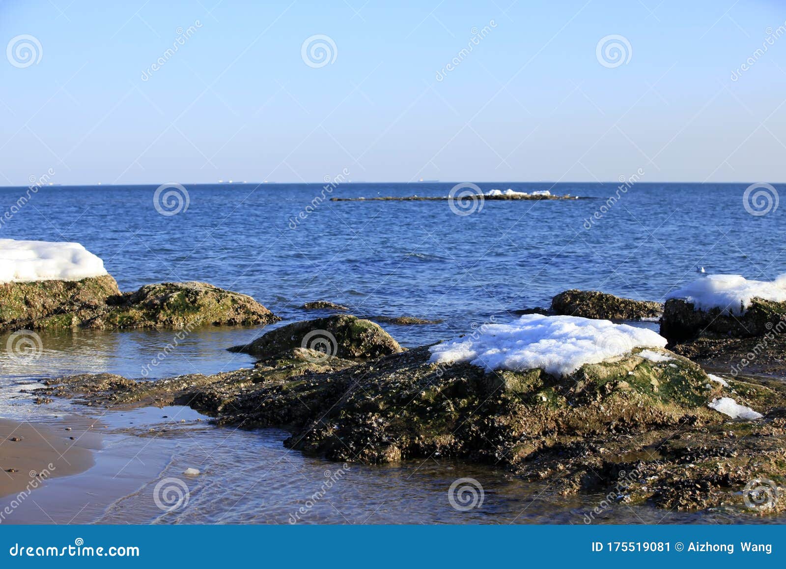 Seaside Scenery is in Winter Stock Image - Image of weather, shore ...