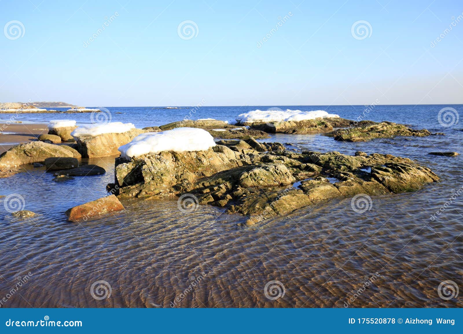 Seaside Scenery is in Winter Stock Photo - Image of beach, coastline ...
