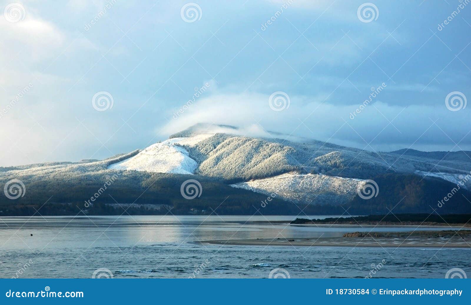 Seaside Snow stock photo. Image of mountains, bays, ocean - 18730584