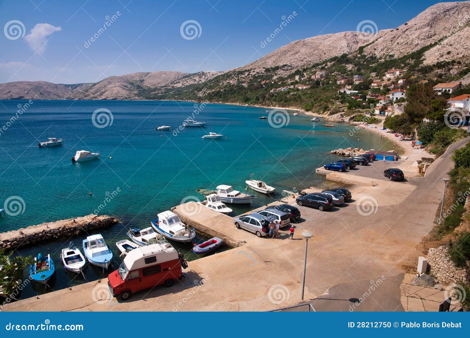 Seaside at Stara Baska in Krk Stock Photo - Image of island, port: 28212750