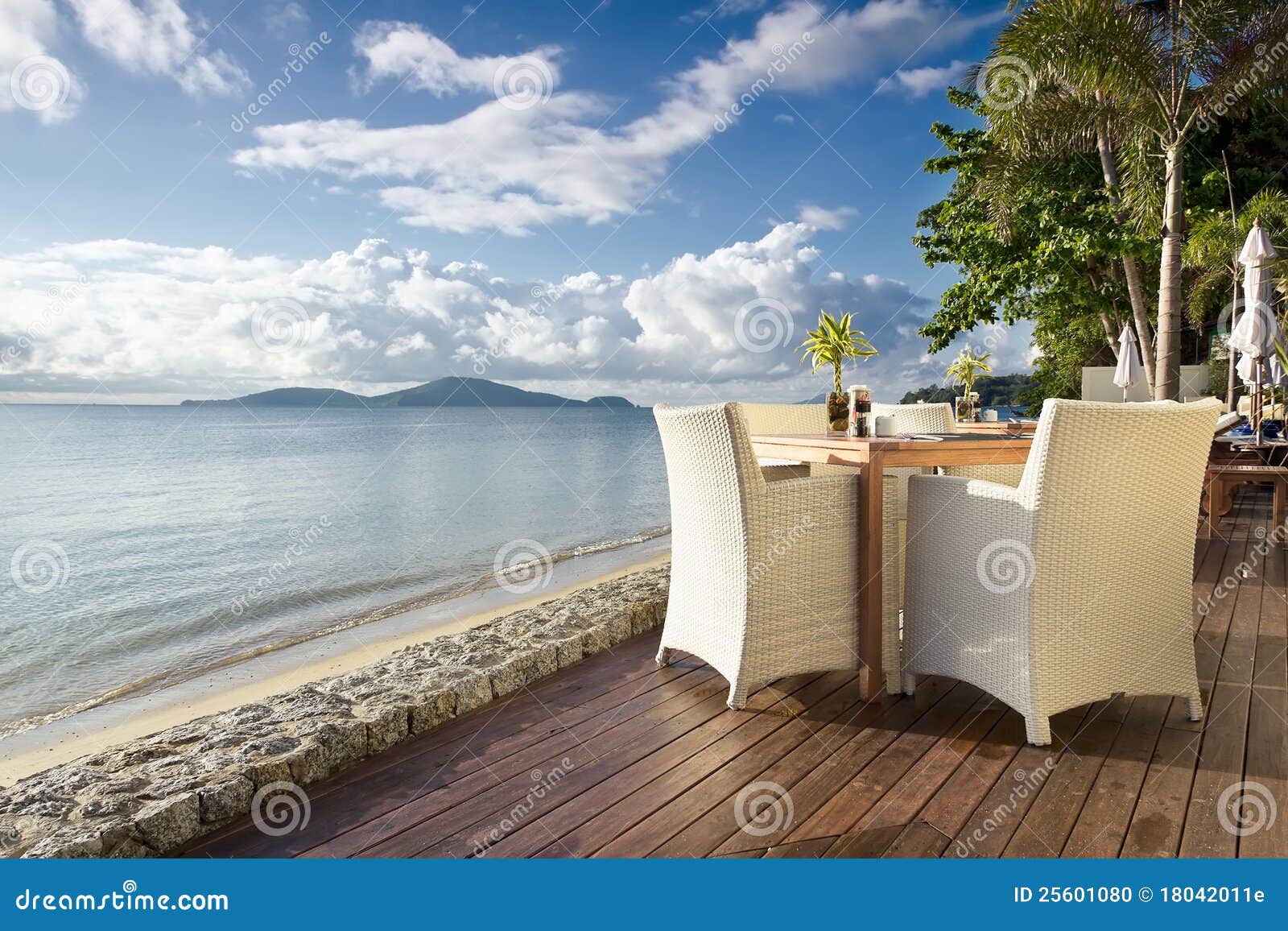 Seaside Table and Chairs stock photo. Image of island - 25601080