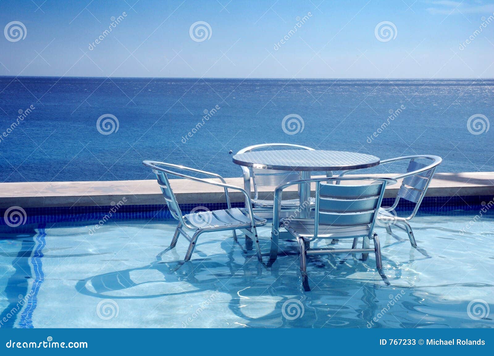 Seaside table and chairs stock image. Image of caribbean - 767233