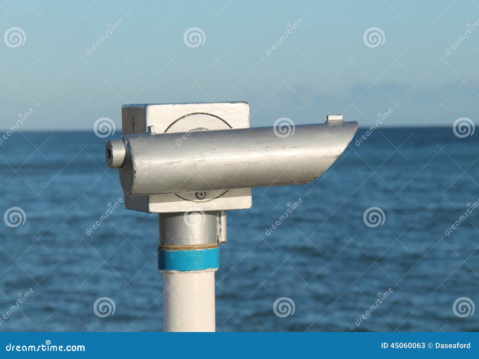 Seaside Telescope. stock image. Image of tourist, seaside - 45060063