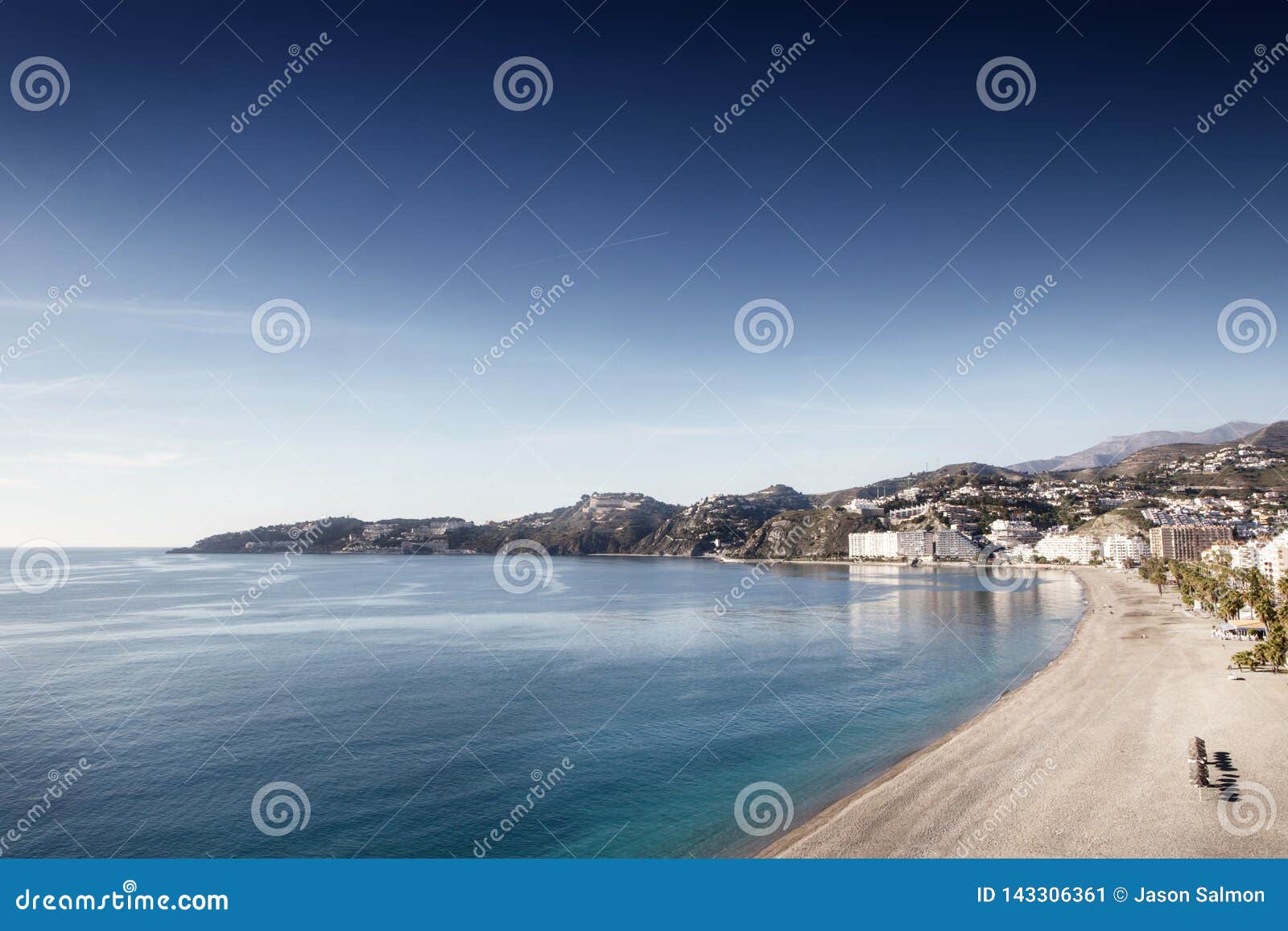 Seaside town of almunecar stock image. Image of destination - 143306361