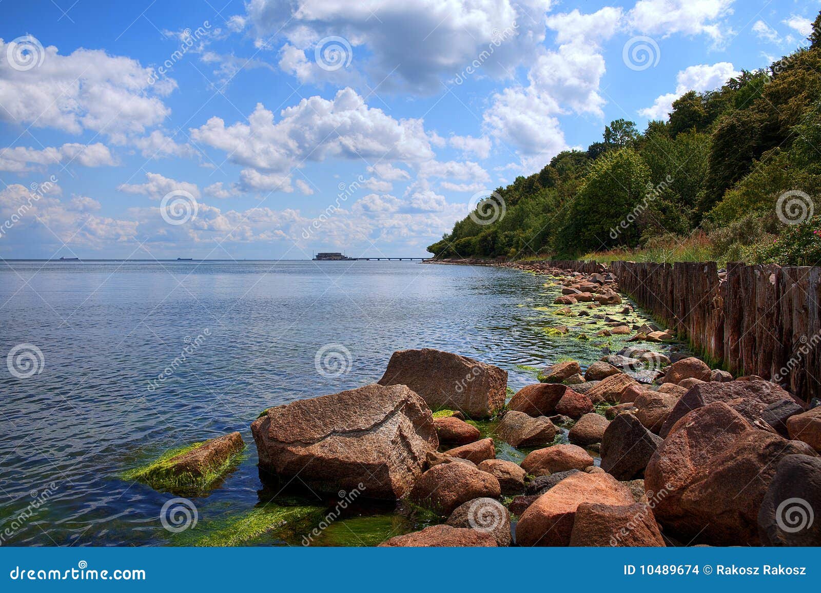 Seaside view stock photo. Image of seaside, cloud, forest - 10489674