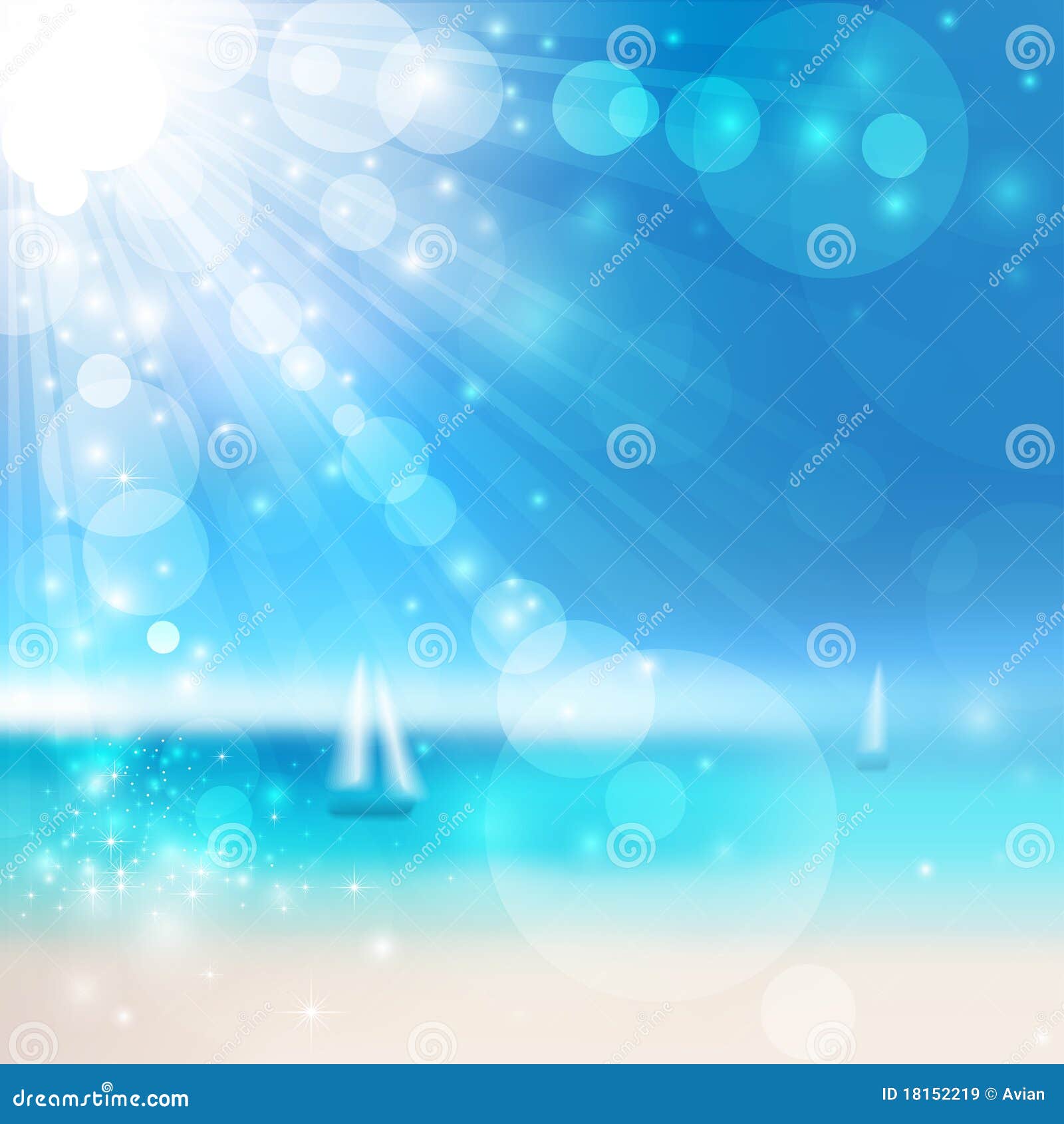 Seaside view stock vector. Illustration of background - 18152219