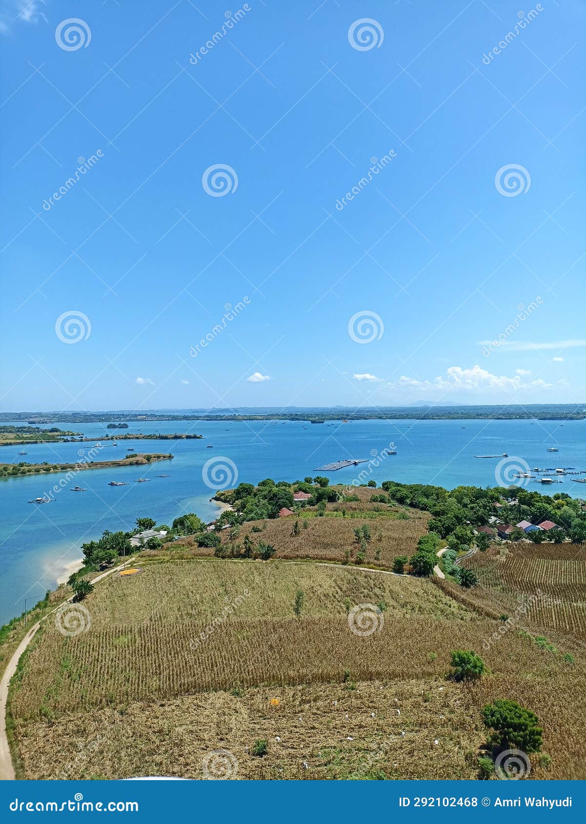 Seaside View of an Island Under a Clear Blue Sky Stock Photo - Image of ...