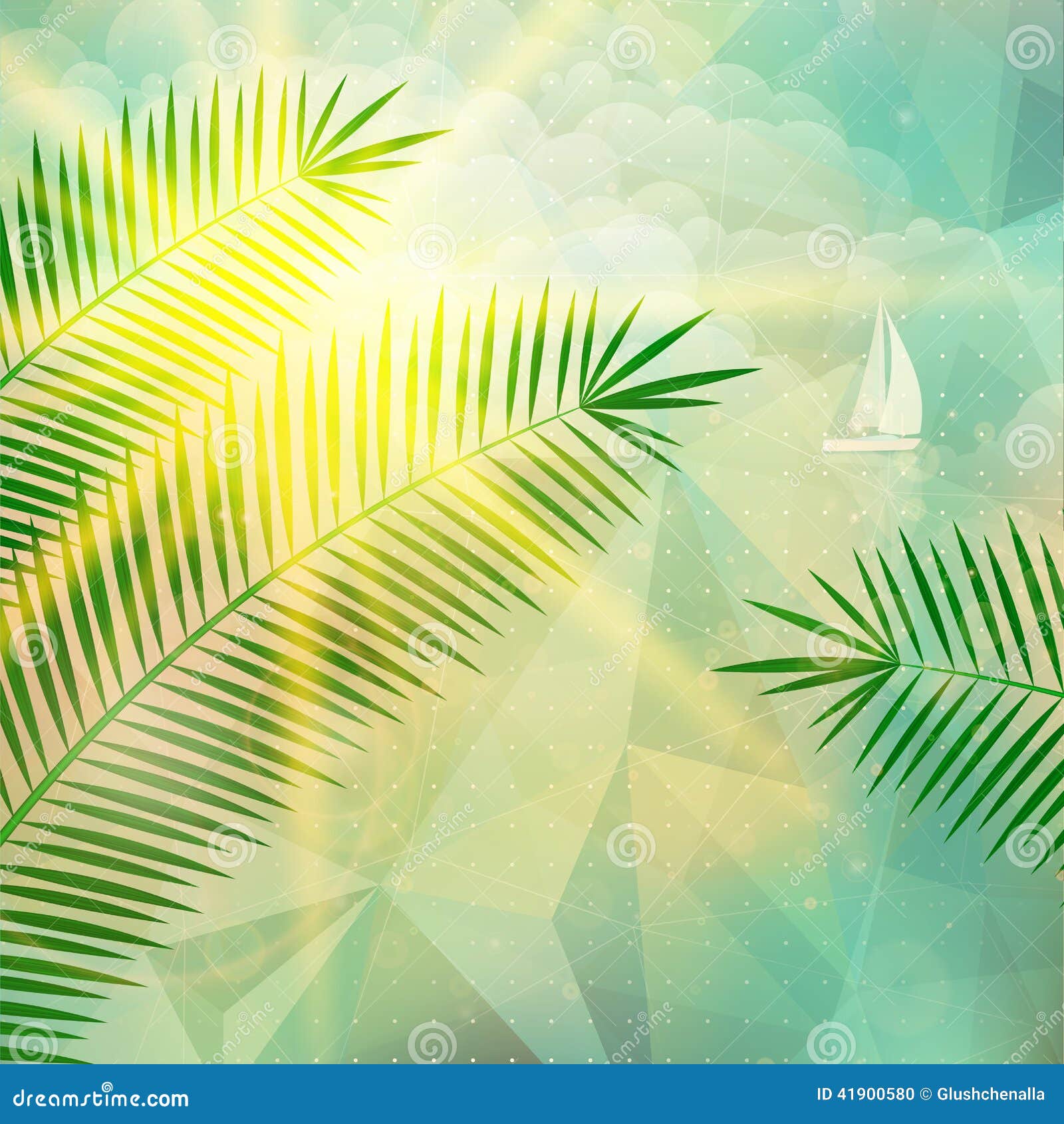 Seaside View Poster. Geometric Abstract Stock Vector - Illustration of ...