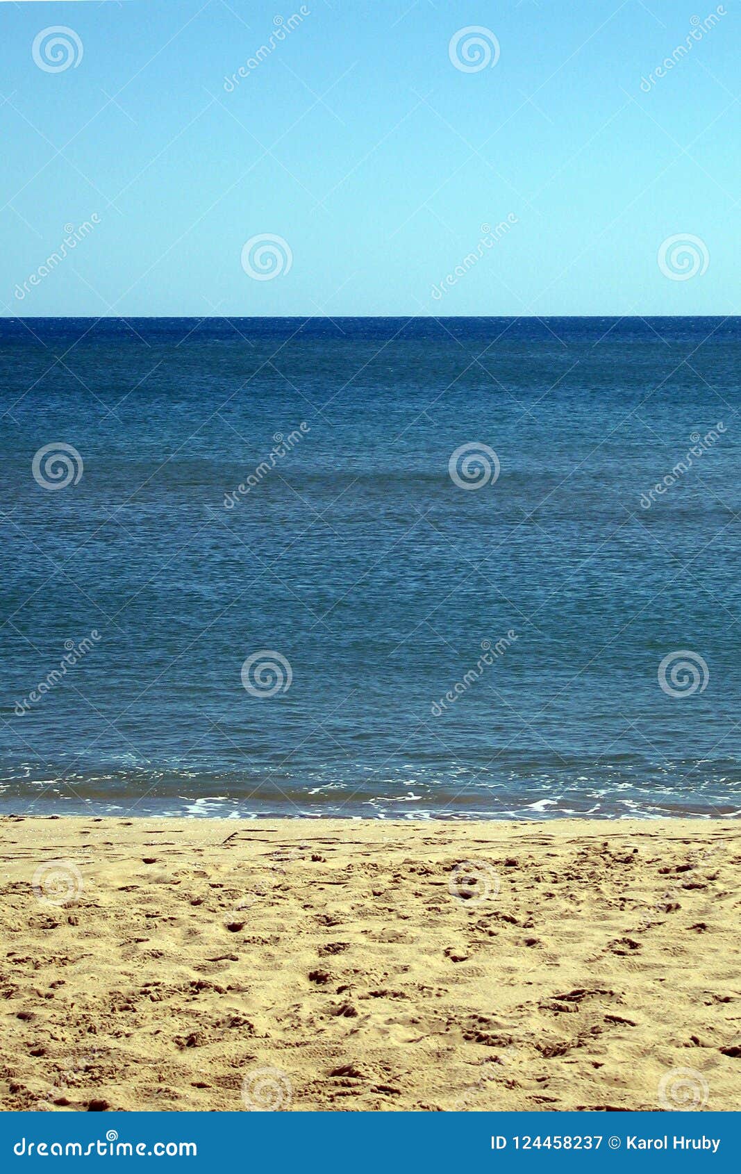 Seaside View from a Sandy Beach Stock Image - Image of harmony, blue ...