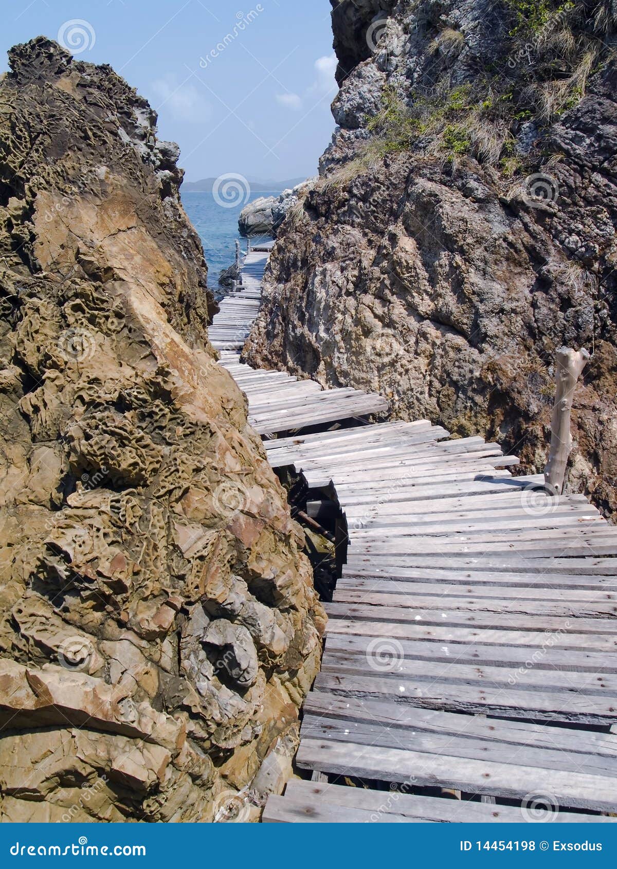 Seaside Wood Bridge stock photo. Image of shore, seashore - 14454198