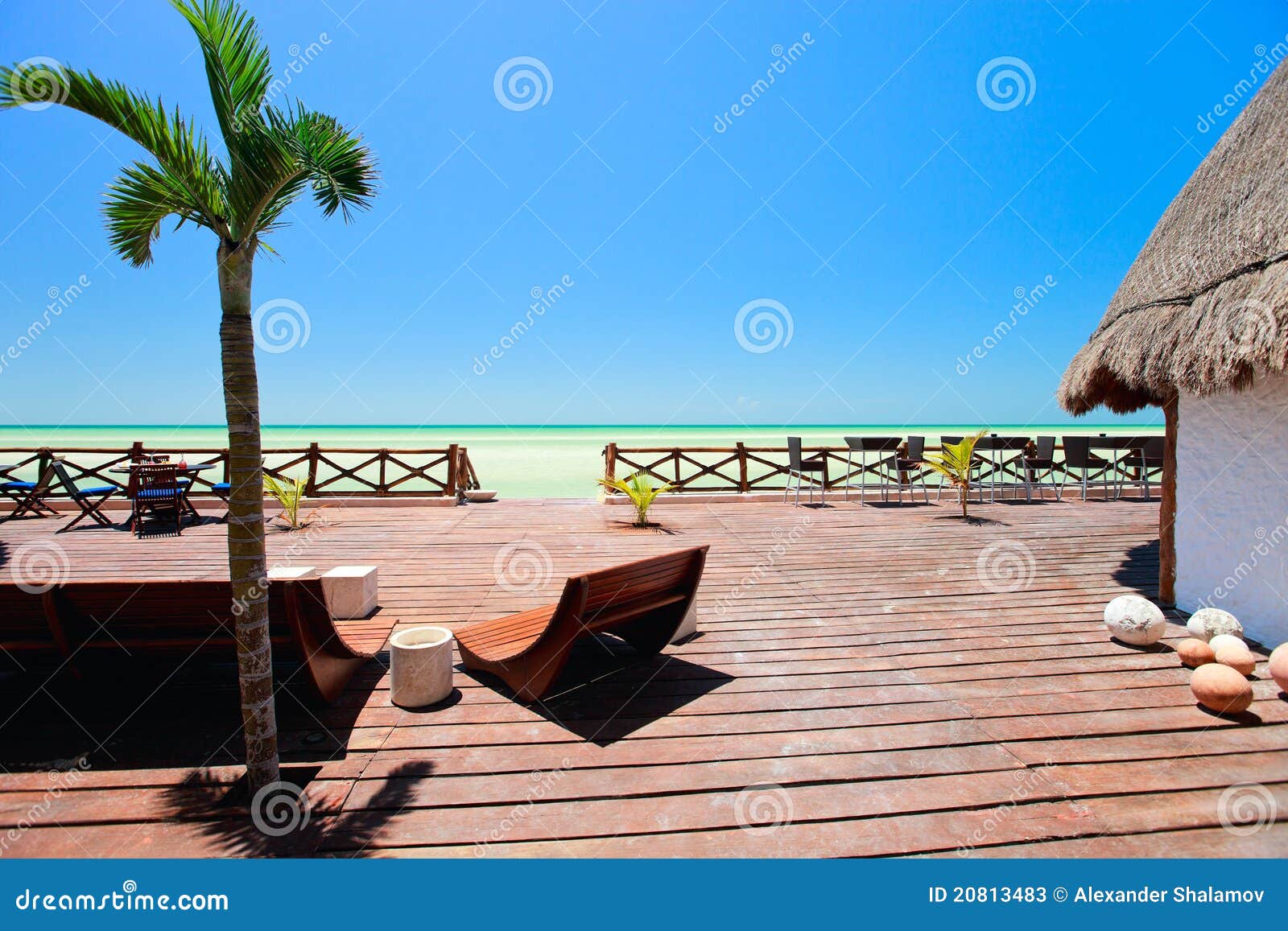 Seaside wooden terrace stock image. Image of ocean, scenic - 20813483