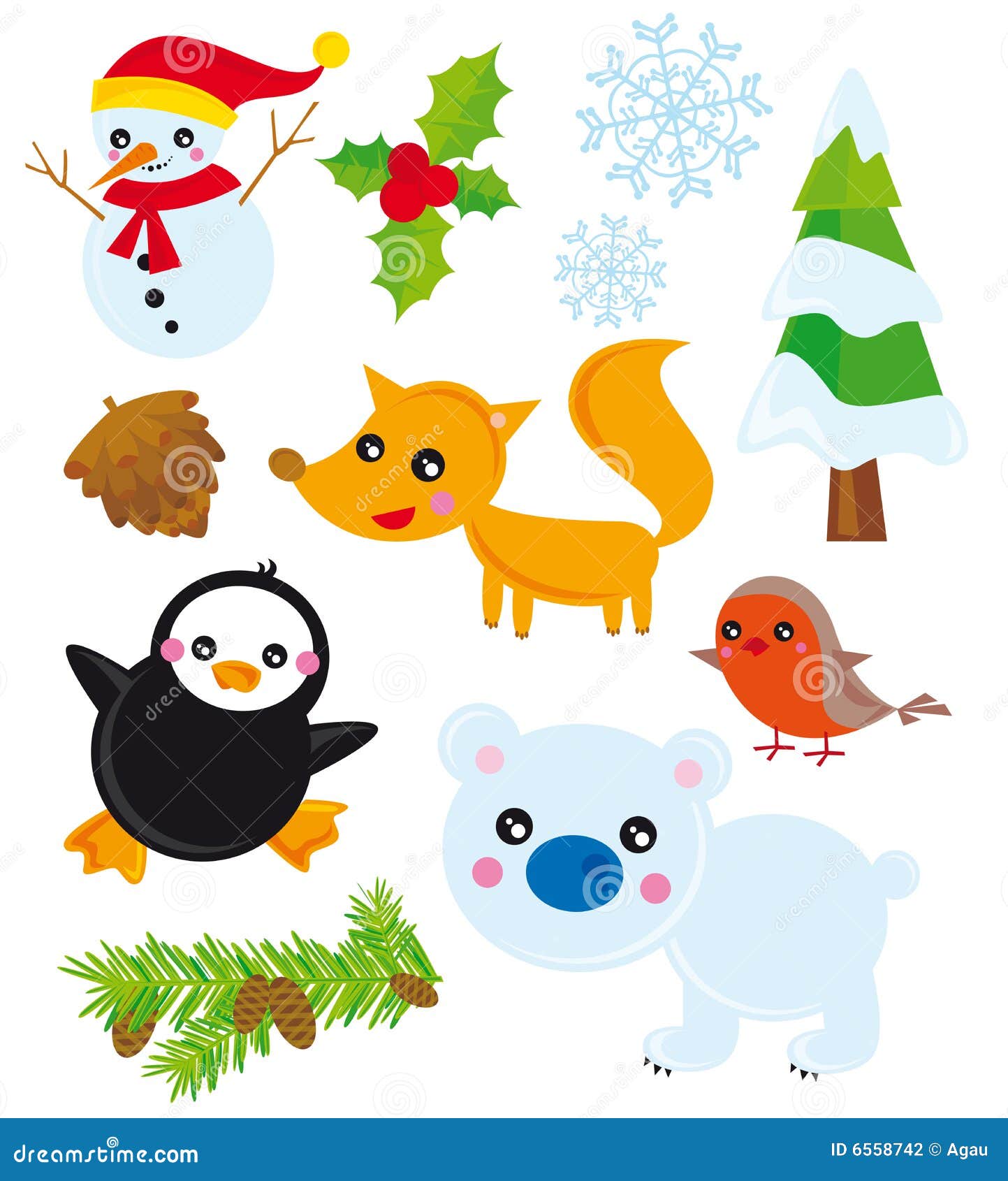 Season elements- winter stock vector. Illustration of season - 6558742