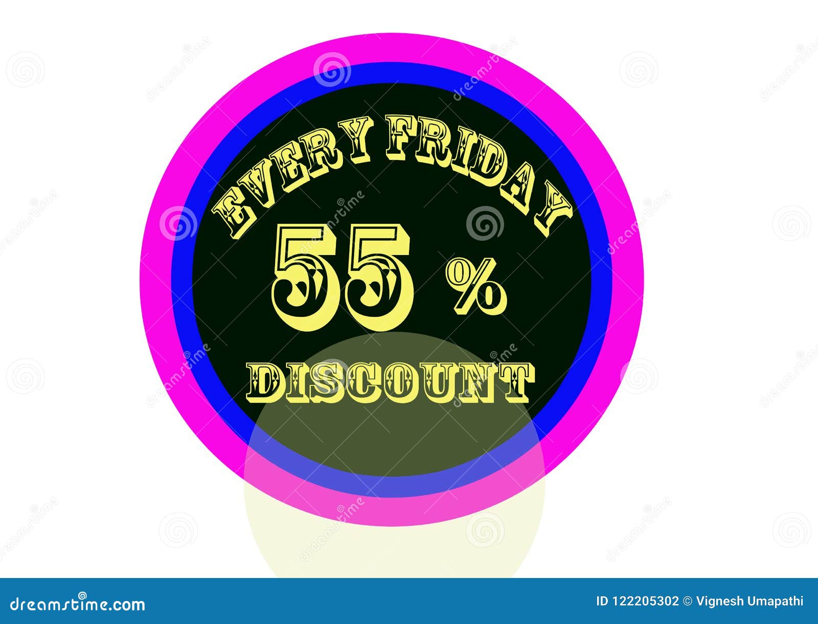 Season Every Friday Discount Colourfull Icon Stock Illustration ...