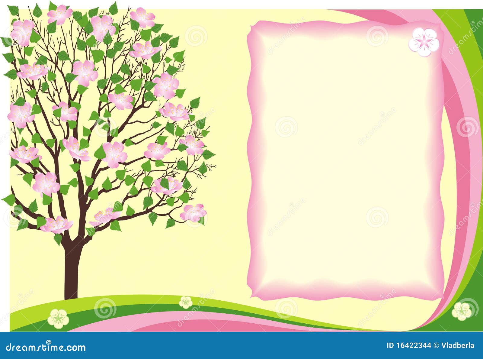 Season Flower Spring Border Stock Vector - Illustration of branches ...