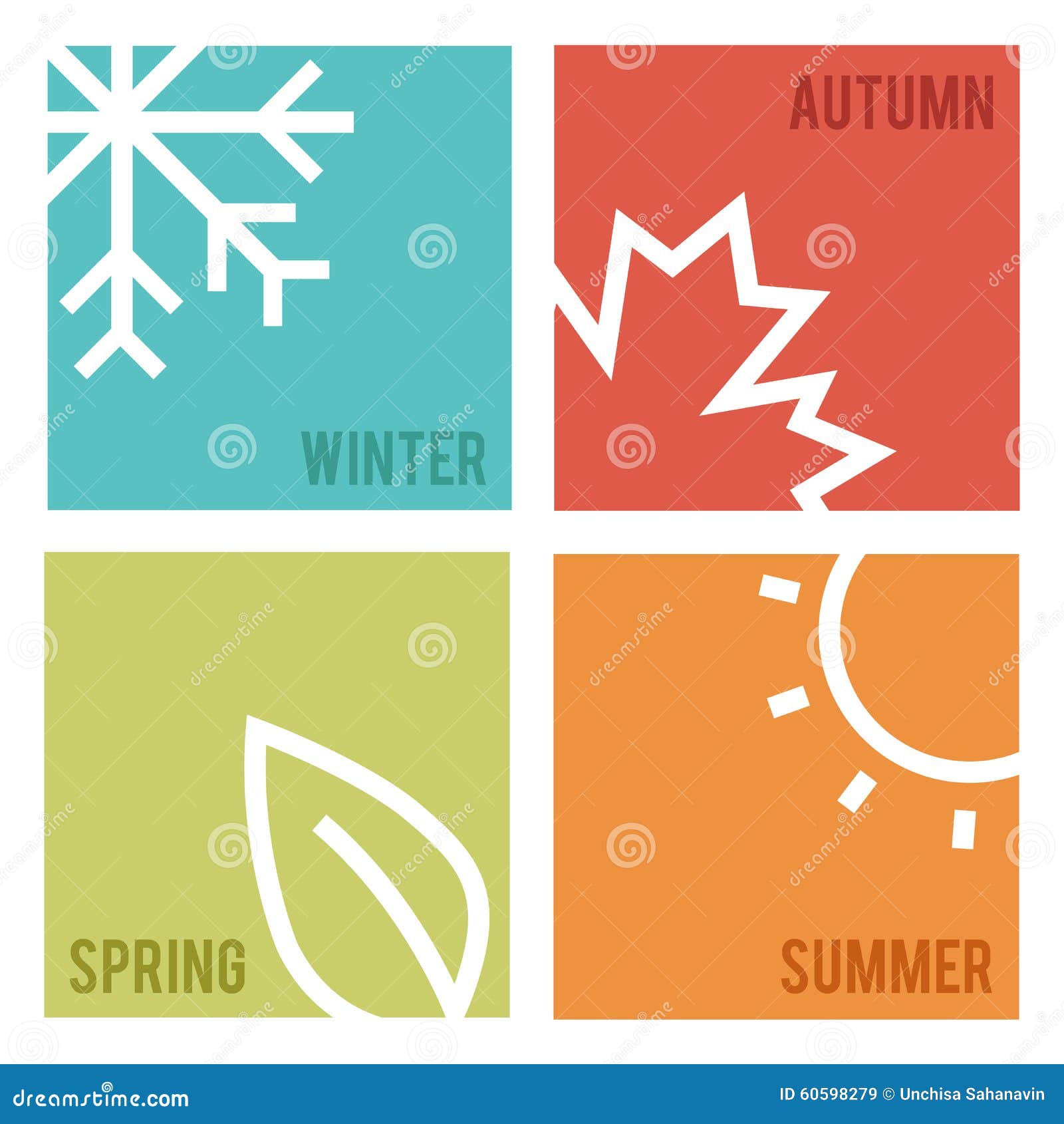 Season Icon. Vector Illustration. Stock Vector - Illustration of symbol ...