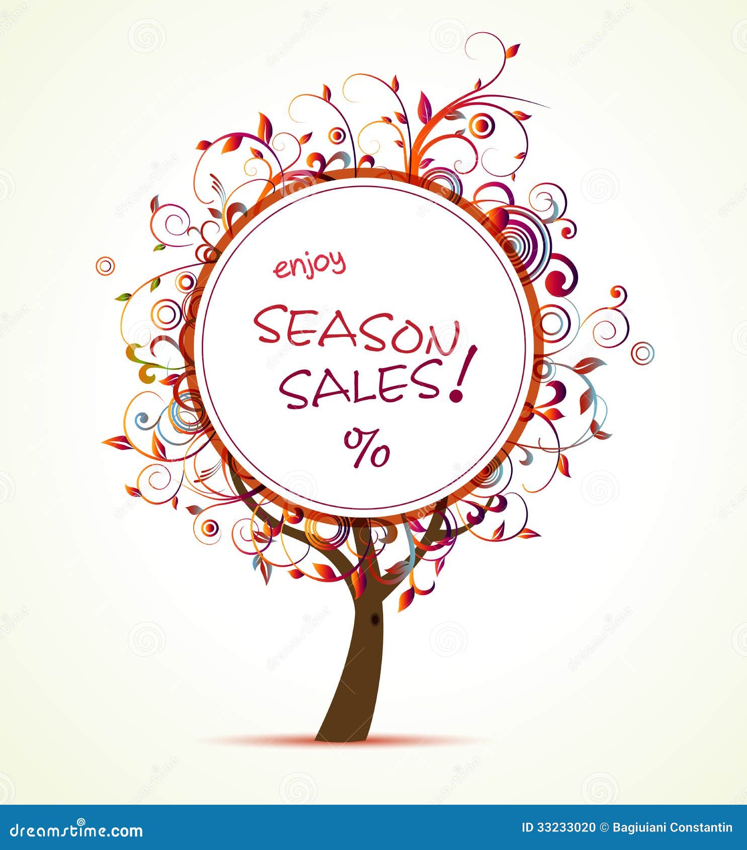 Season Sale stock vector. Illustration of fall, summer - 33233020
