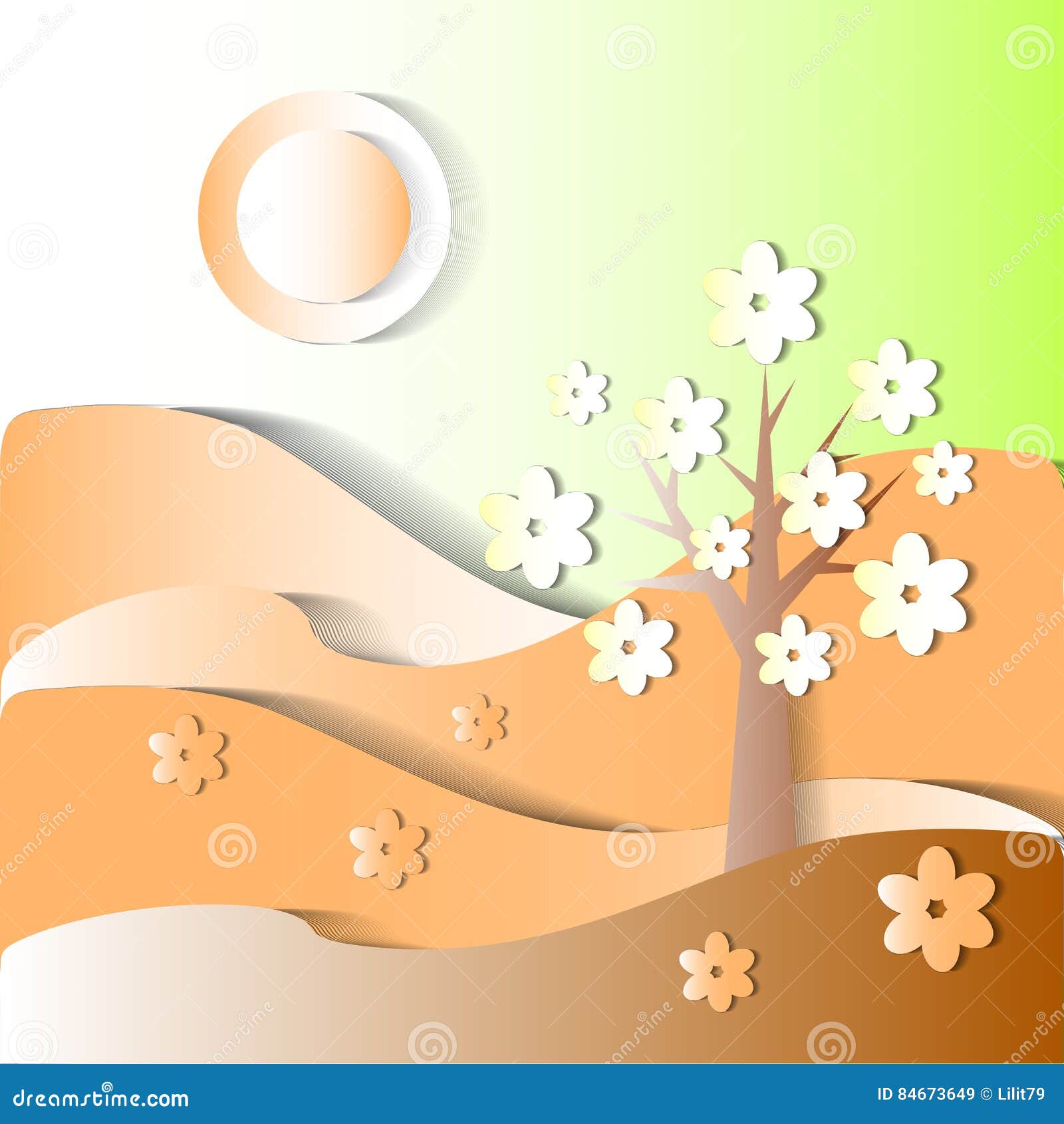 Season is Spring. Stylized Image Stock Illustration - Illustration of ...