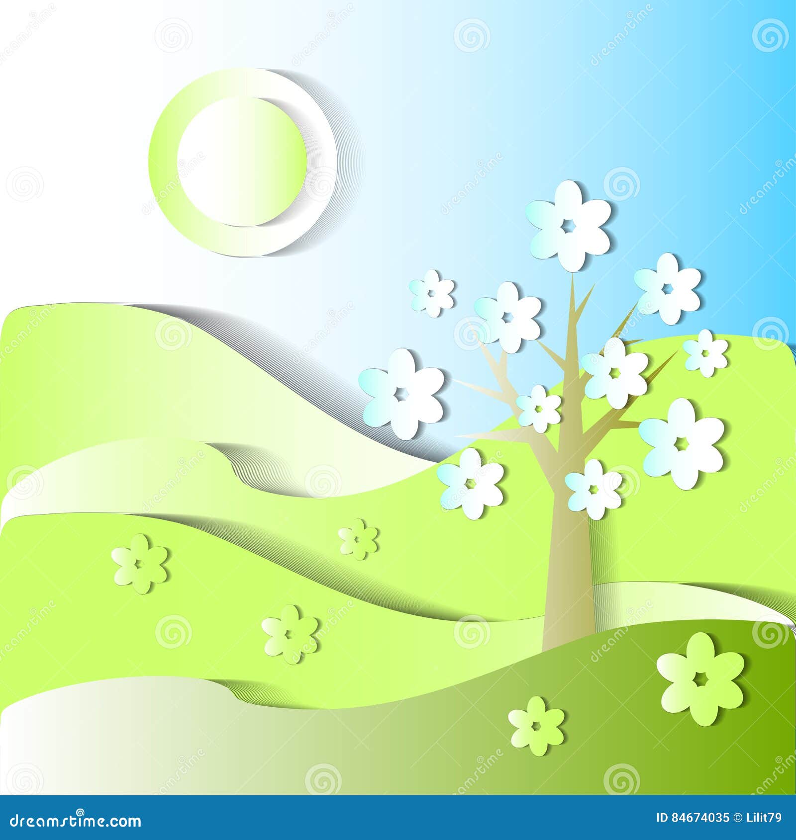 Season is Spring. Stylized Image Stock Illustration - Illustration of ...