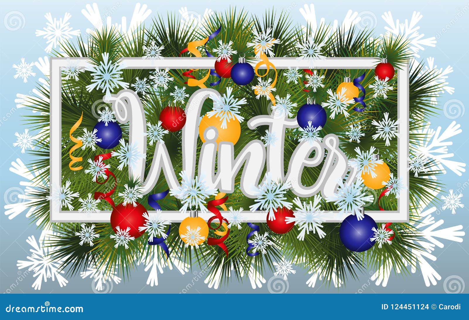 Season Winter Time Banner, Vector Stock Vector - Illustration of design ...