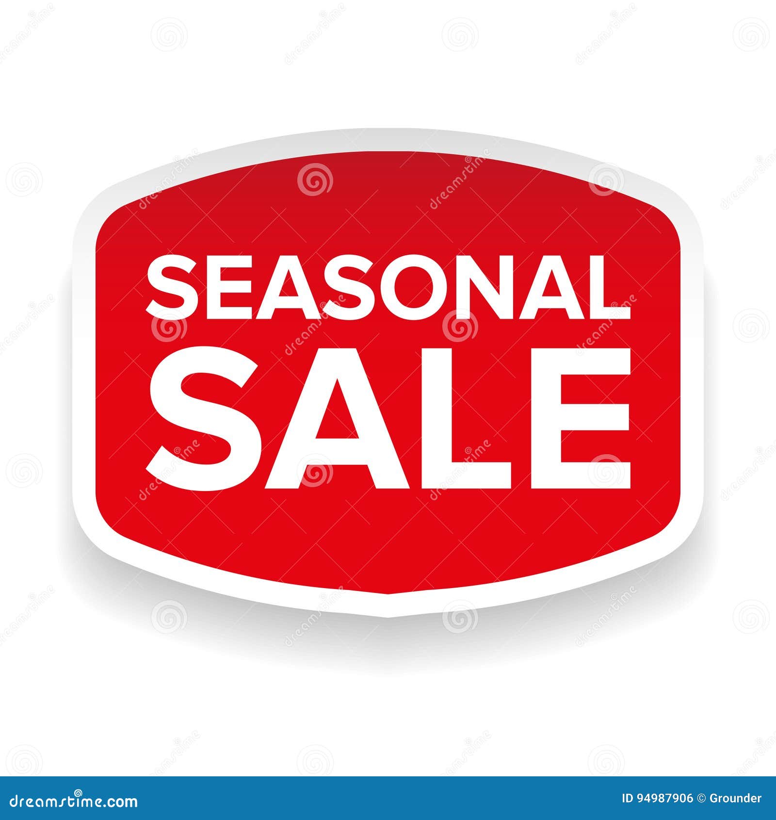 Seasonal Sale sticker stock vector. Illustration of sale - 94987906