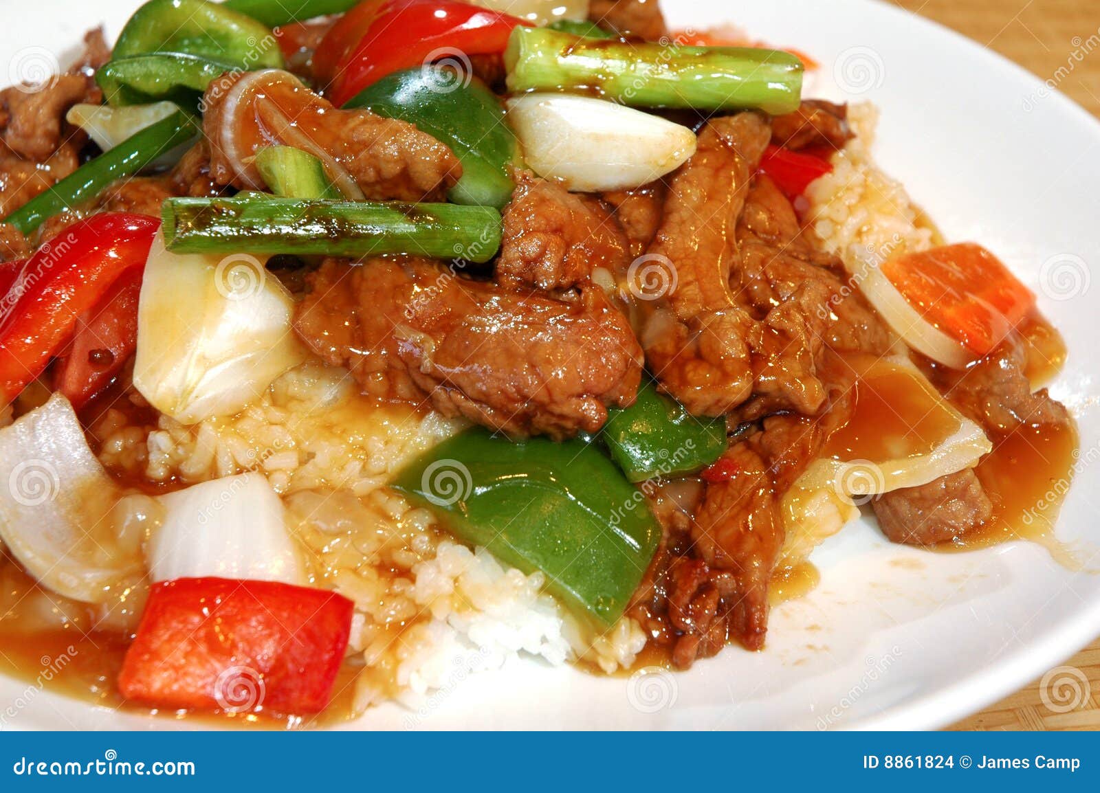 Seasoned beef stock photo. Image of close, rice, pepper - 8861824