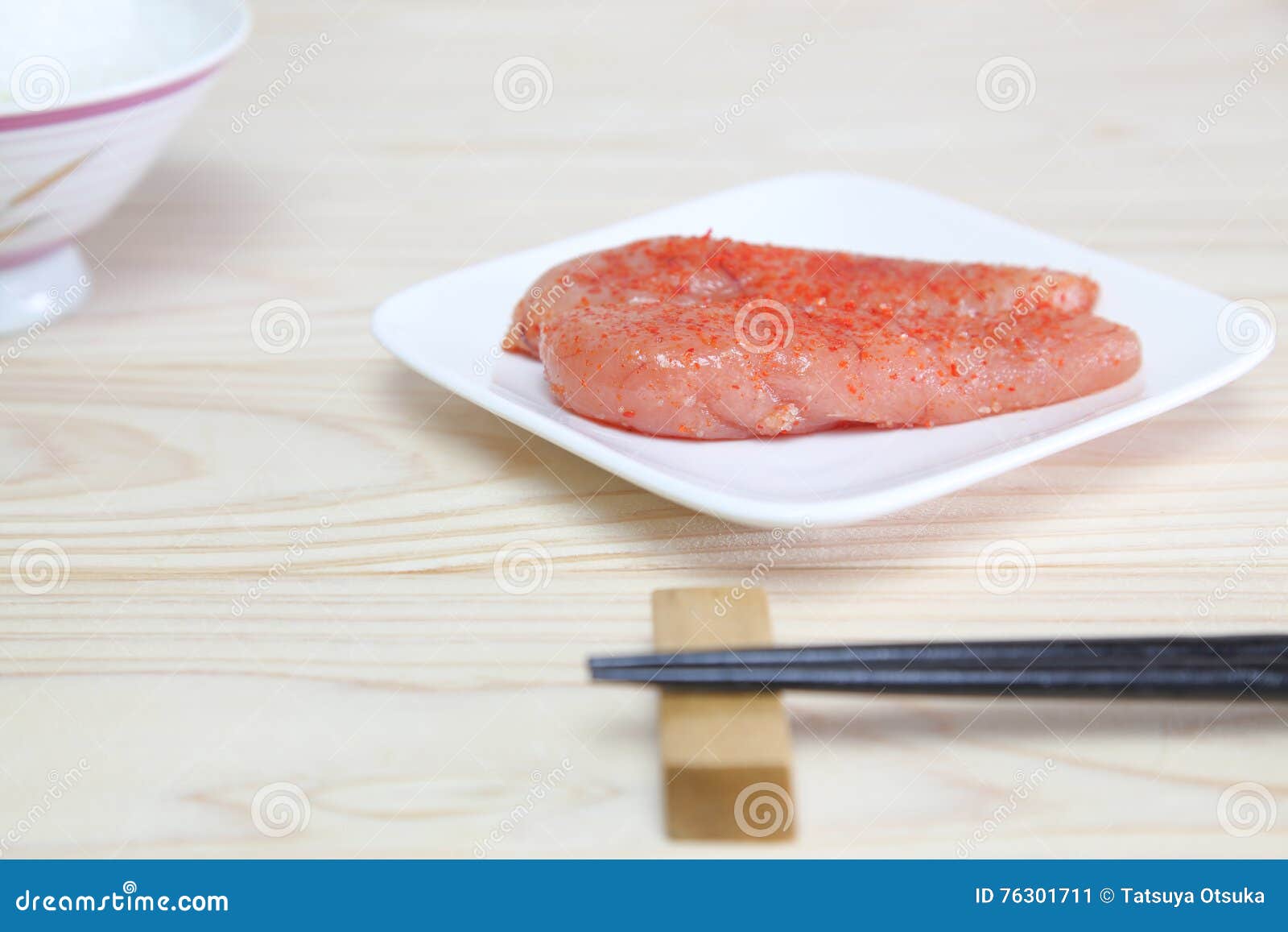 Seasoned cod roe stock image. Image of rice, food, wooden - 76301711