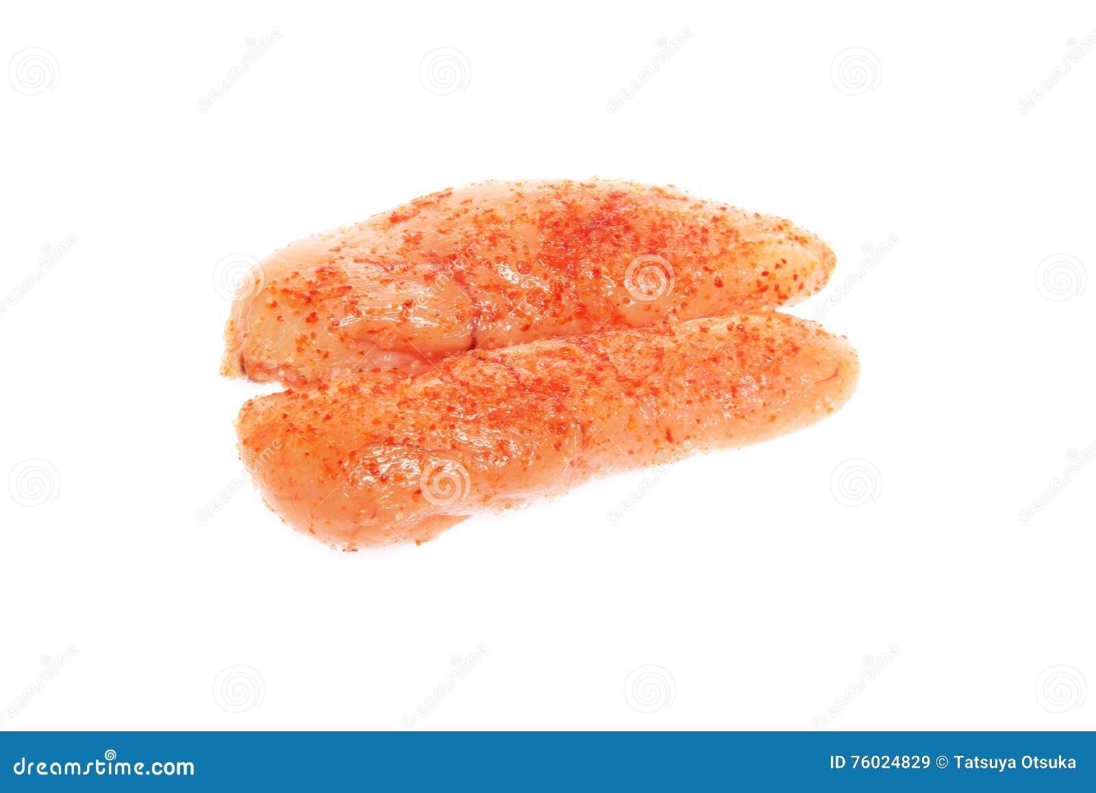 Seasoned cod roe stock image. Image of cuisine, white - 76024829