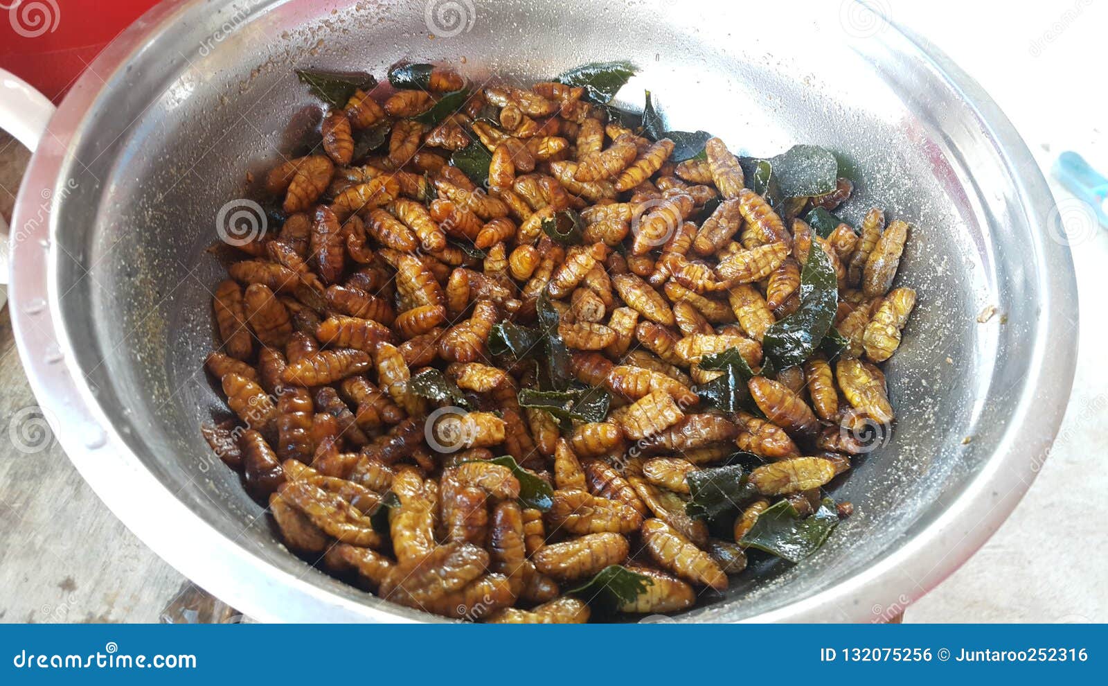 Seasoned Pupa stock photo. Image of insect, worm, seasoned - 132075256