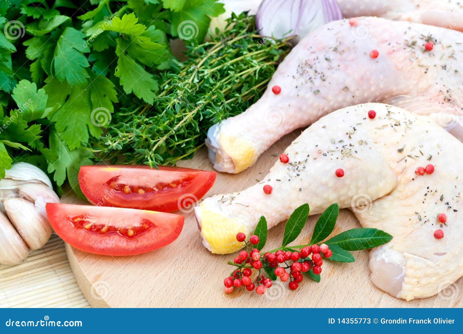 Seasoned raw chicken stock image. Image of closeup, fresh - 14355773