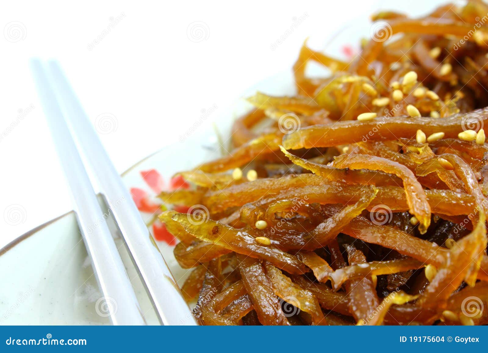 Seasoned shredded radish stock photo. Image of chopstick - 19175604
