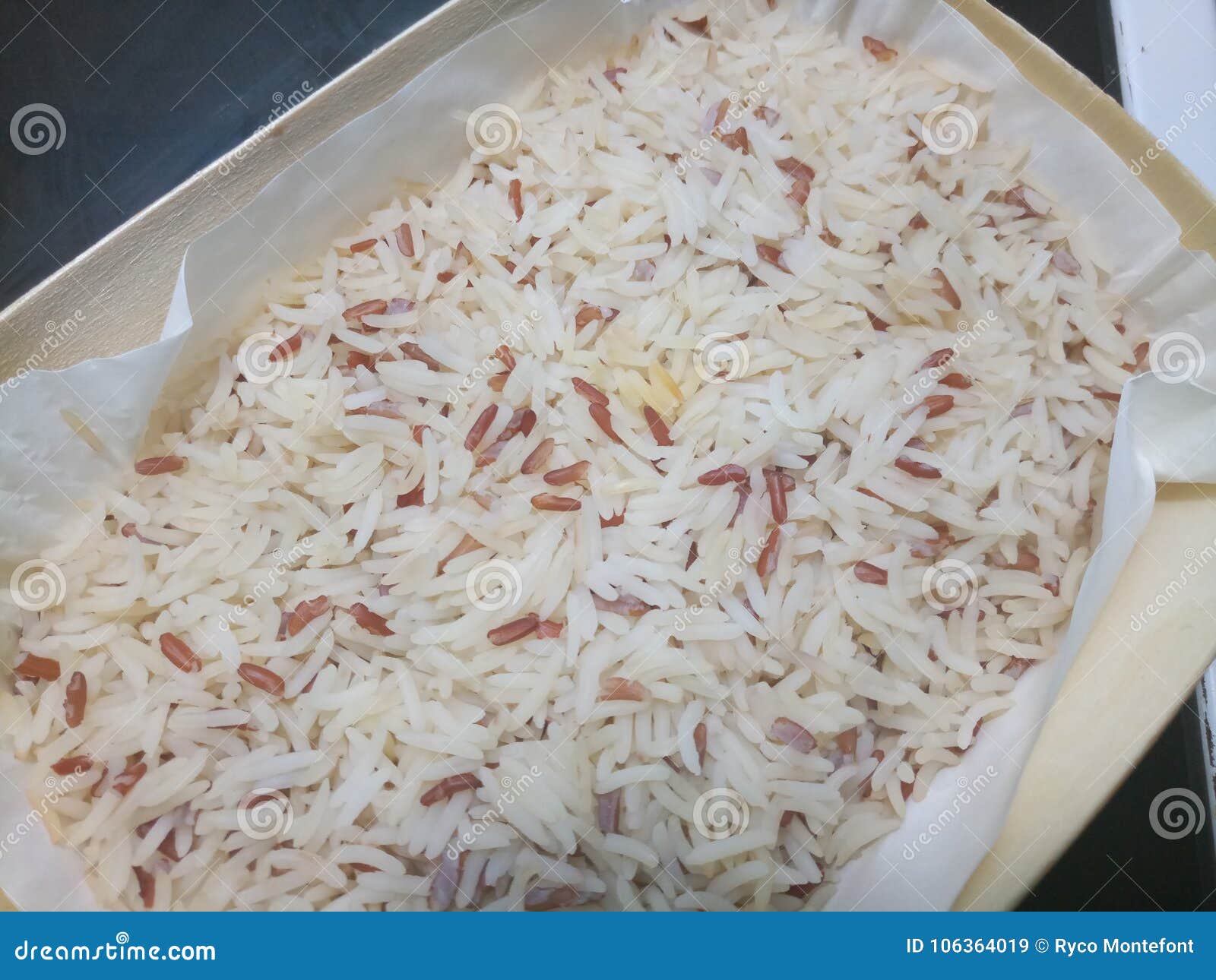 Seasoned white rice stock image. Image of fluffy, rice - 106364019