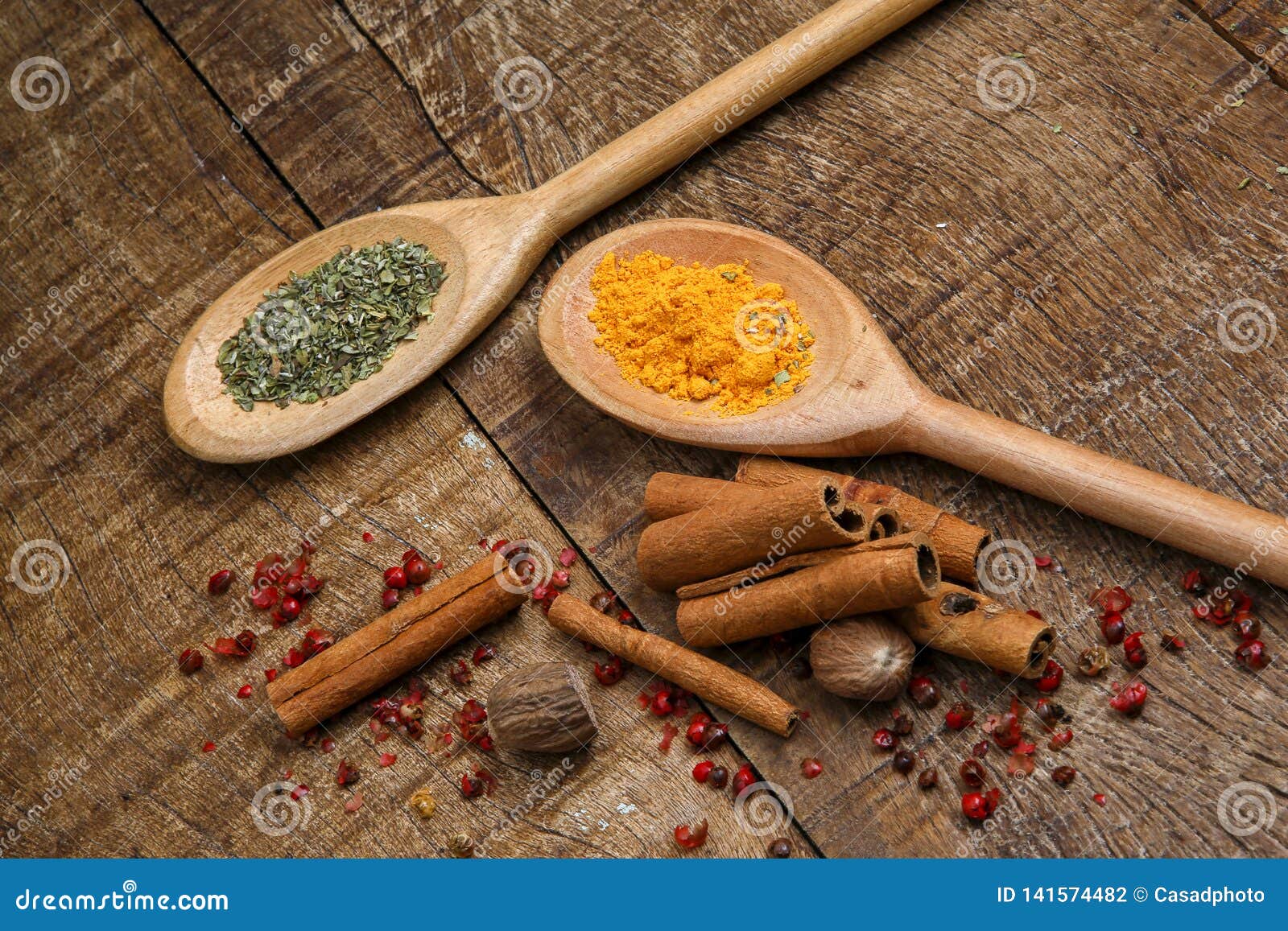 Seasonings stock photo. Image of seasoning, nature, nutmeg - 141574482
