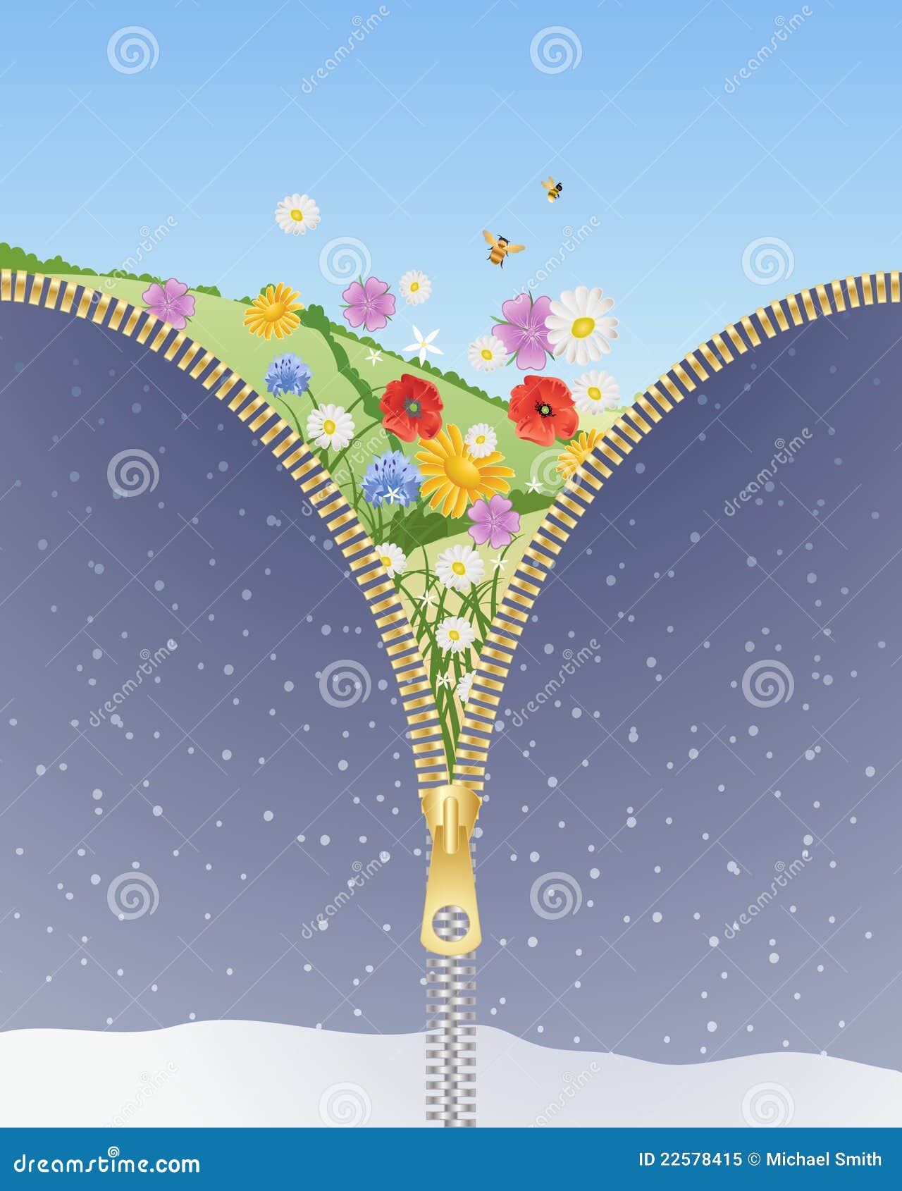 Seasons change stock vector. Illustration of copyspace - 22578415