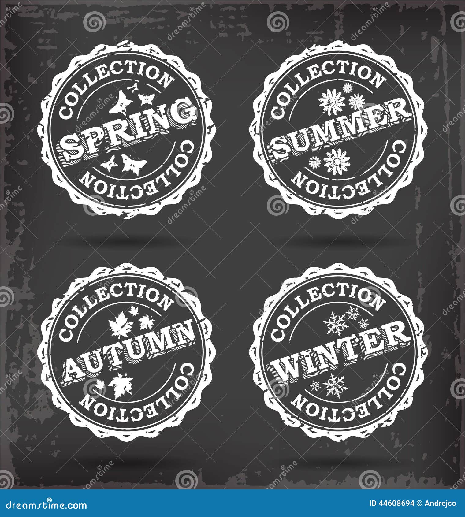 Seasons Collections stock vector. Illustration of flower - 44608694