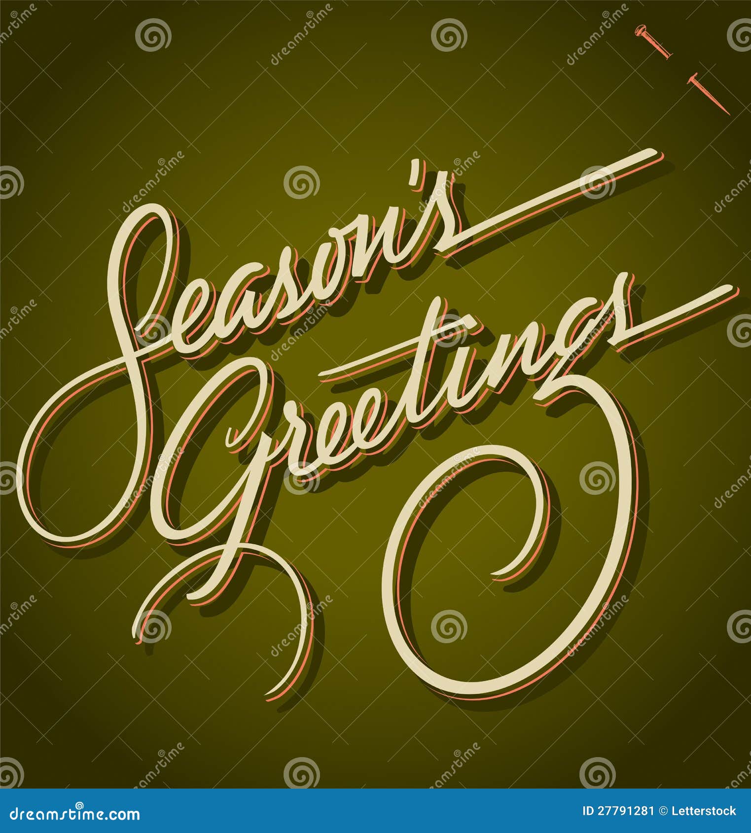 SEASONS GREETINGS Hand Lettering (vector) Stock Vector - Illustration ...